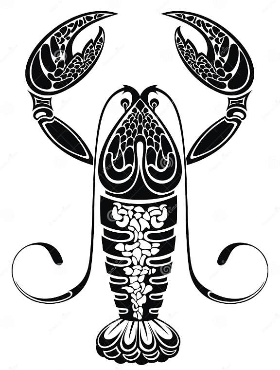 Cáncer Muestra Del Zodiaco Ilustración Del Vector Ilustración De