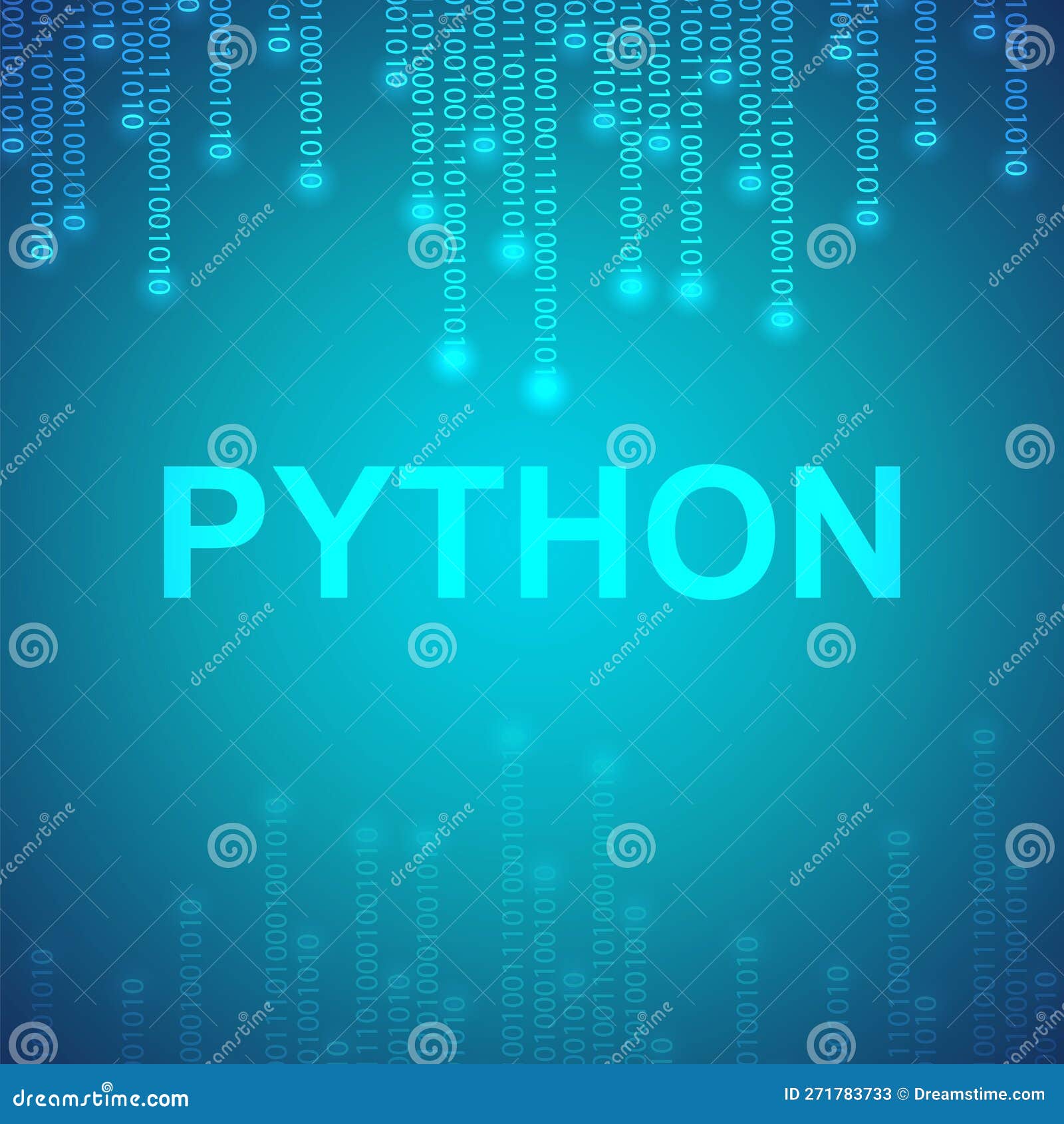 Código Binario Python. Codificación De Software En Lenguaje Python Ilustración del Vector ...