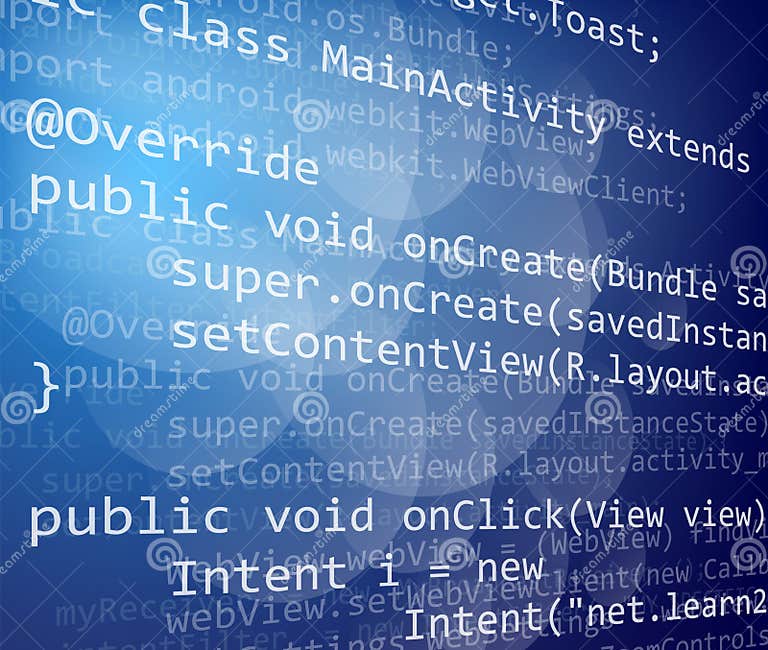 Código de Java ilustración del vector. Ilustración de extracto - 31781865