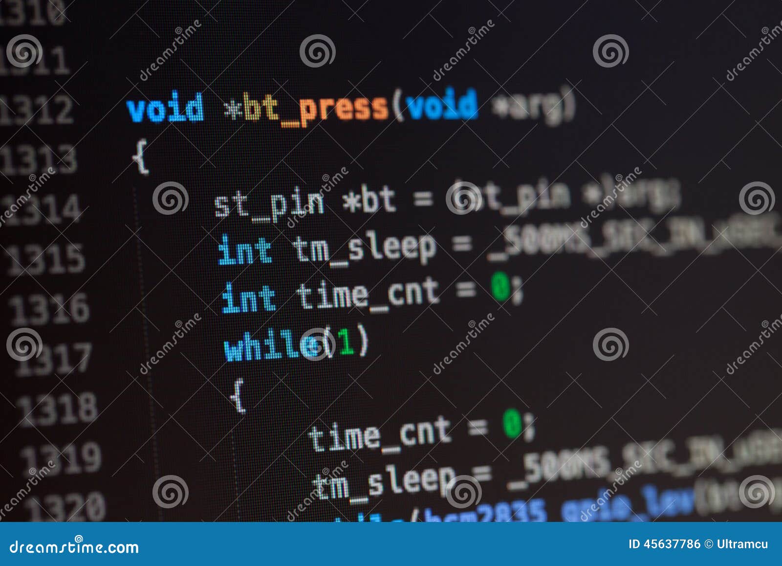 Código Fuente Del Lenguaje De Programación De C Foto de archivo - Imagen de golpe, programa ...