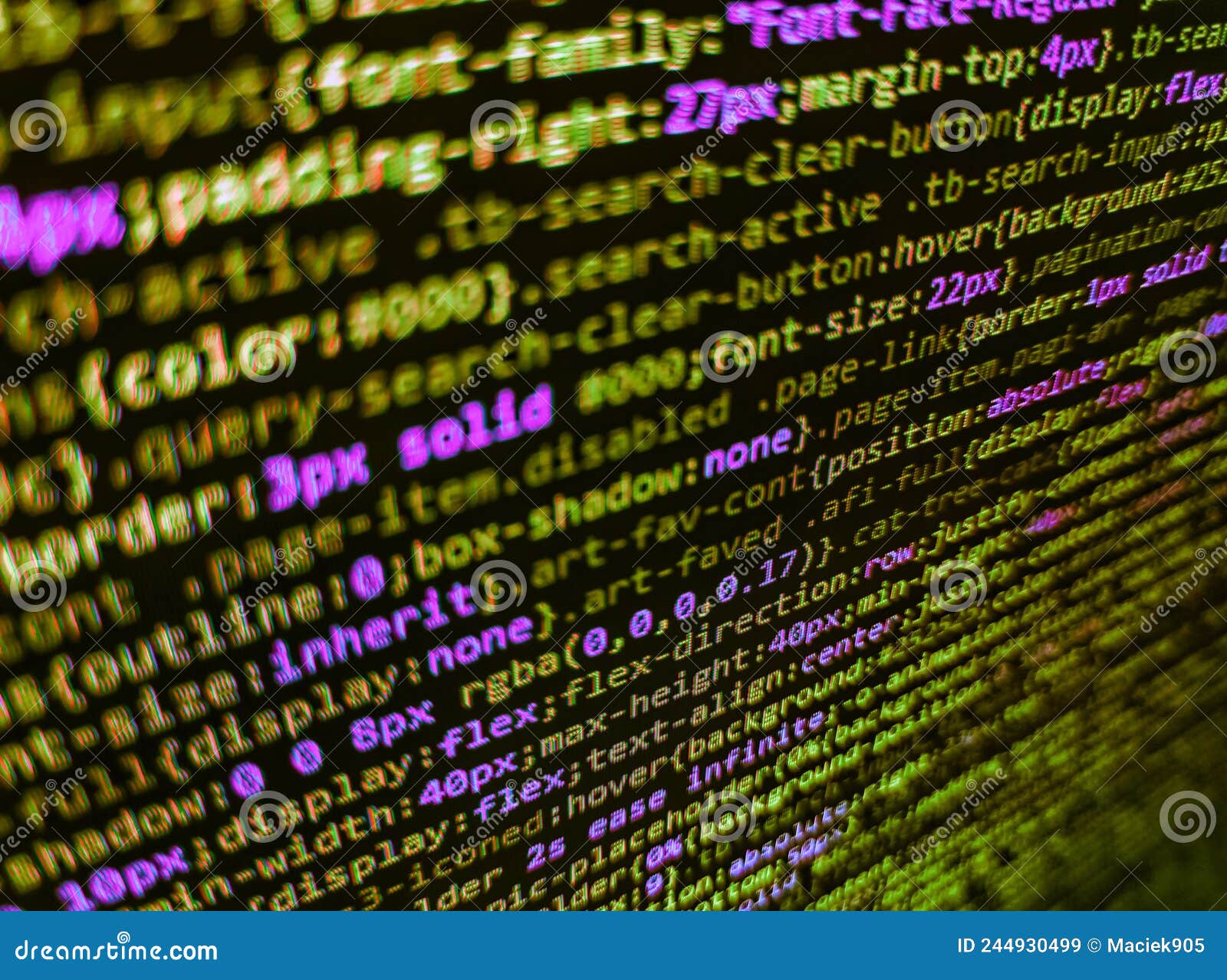Código Informático En Desarrollo Web De Portátiles. Cierre Del Script Java Y Código Html ...