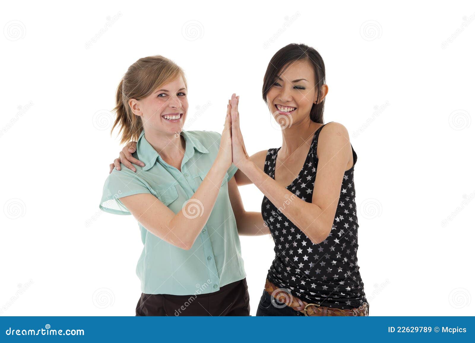 Déme cinco imagen de archivo. Imagen de felicidad, aislado - 22629789