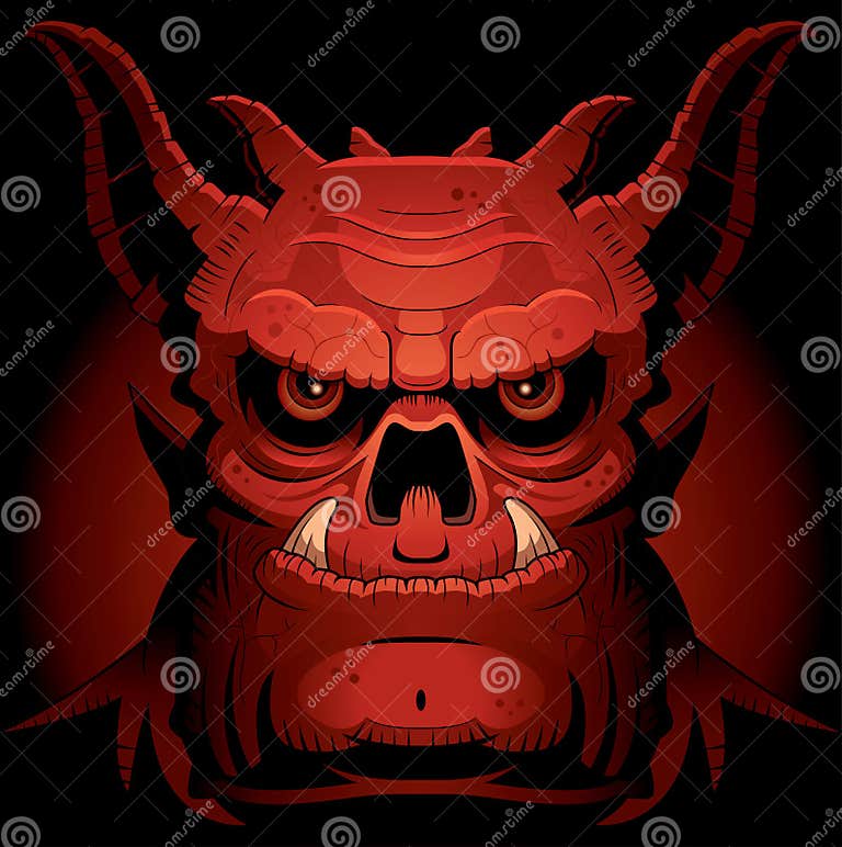 Démon mauvais effrayant illustration de vecteur. Illustration du ...