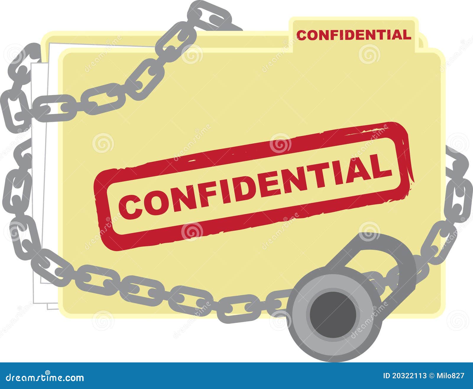 Dépliant confidentiel illustration de vecteur. Illustration du papier ...