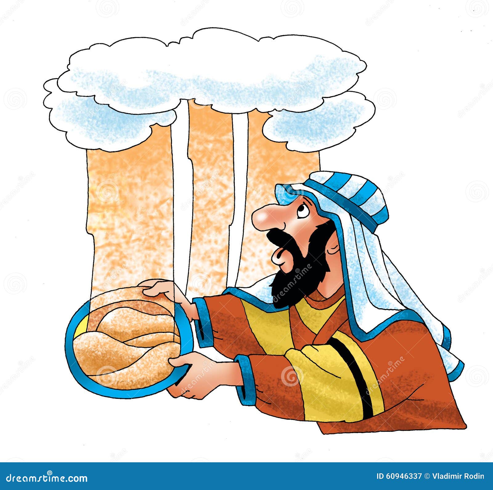 Désert Merveilleux De Bible De Manne Errant Illustration Stock ...