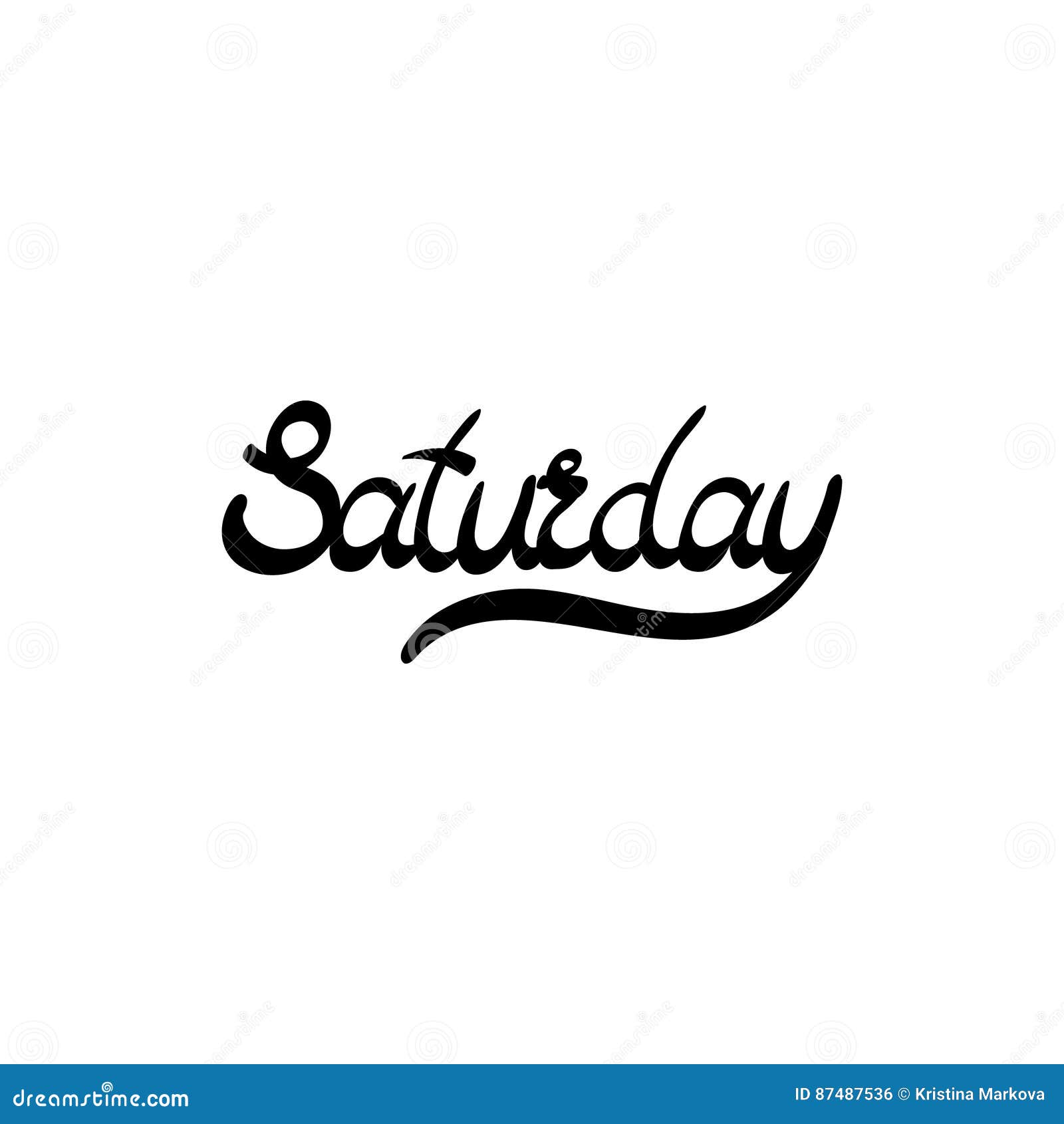 Día De La Semana - Sábado Letras Dibujadas Mano Ilustración del Vector ...