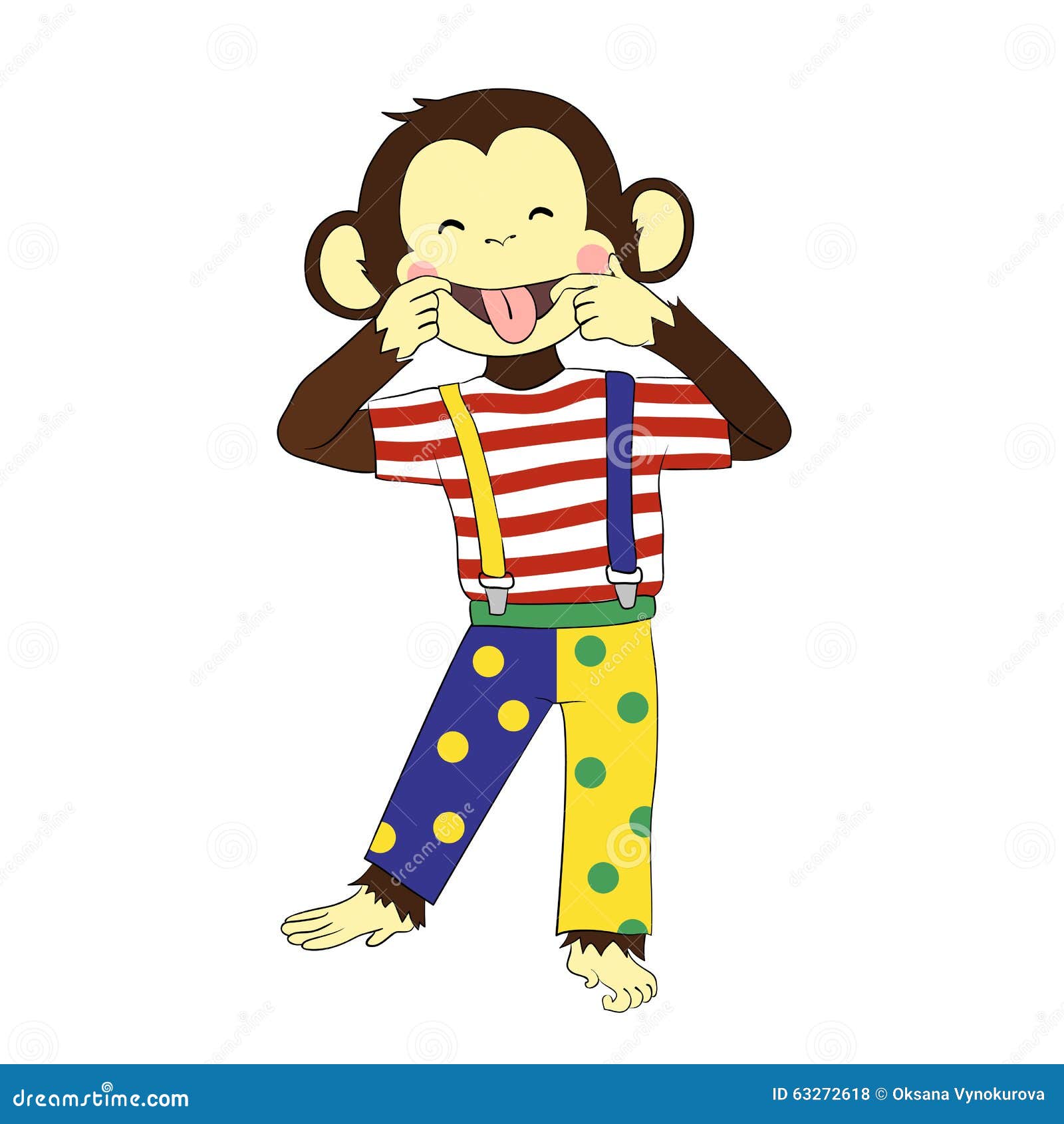 Día Del Tonto Payaso Del Mono Ilustración del Vector - Ilustración de ...