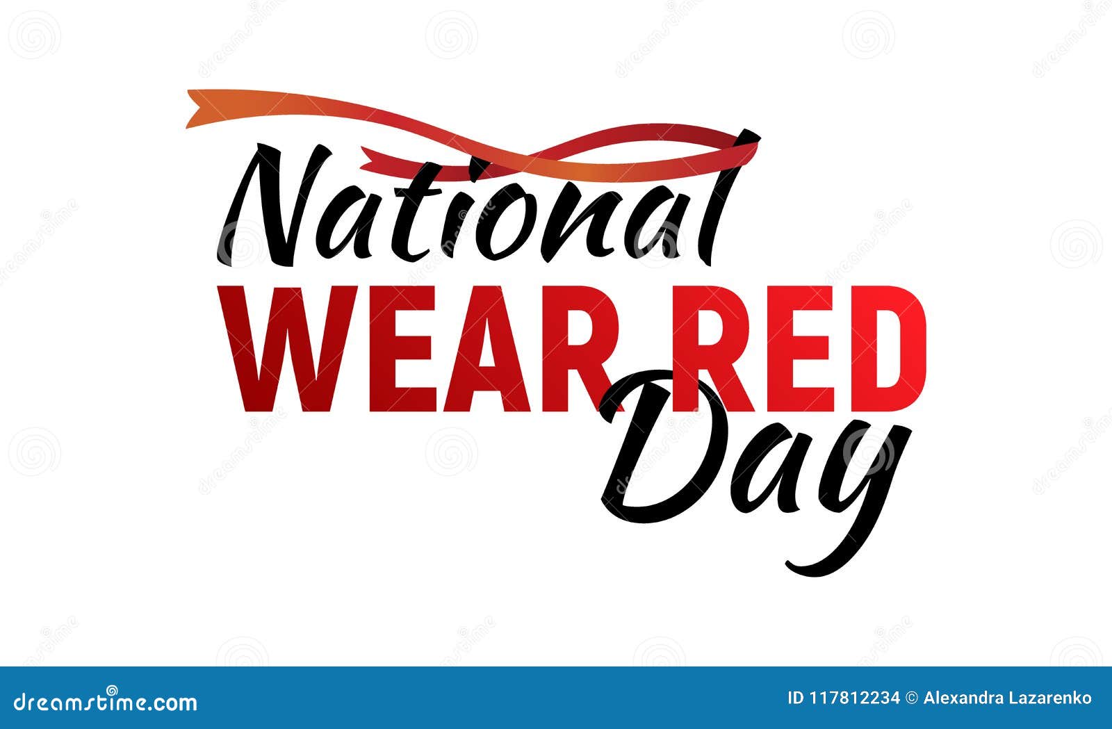 Día Nacional Del Rojo Del Desgaste Ilustración del Vector - Ilustración ...