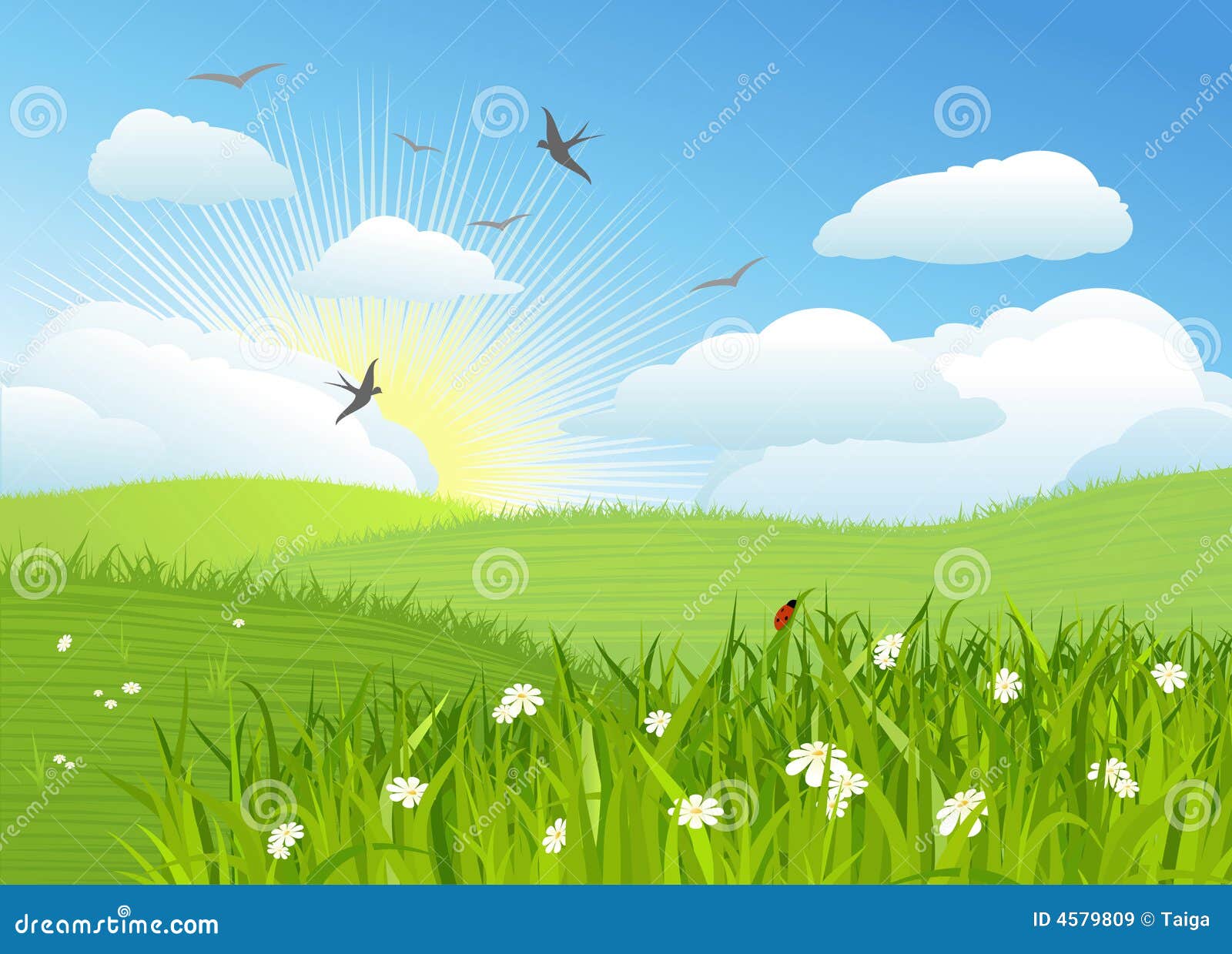 Día/vector Hermosos Del Sol Ilustración del Vector - Ilustración de ...