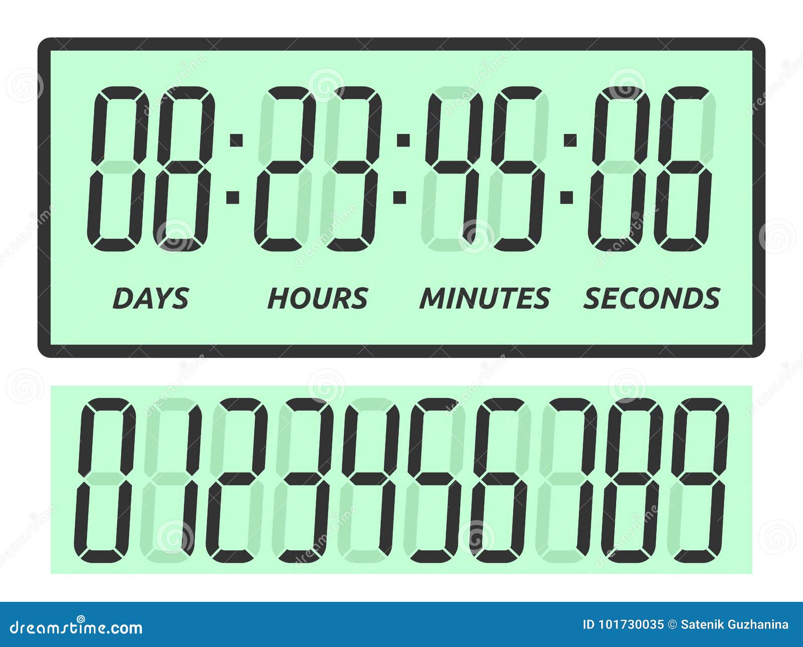 Días, Horas, Minutos, Segundos Ilustración del Vector - Ilustración de ...