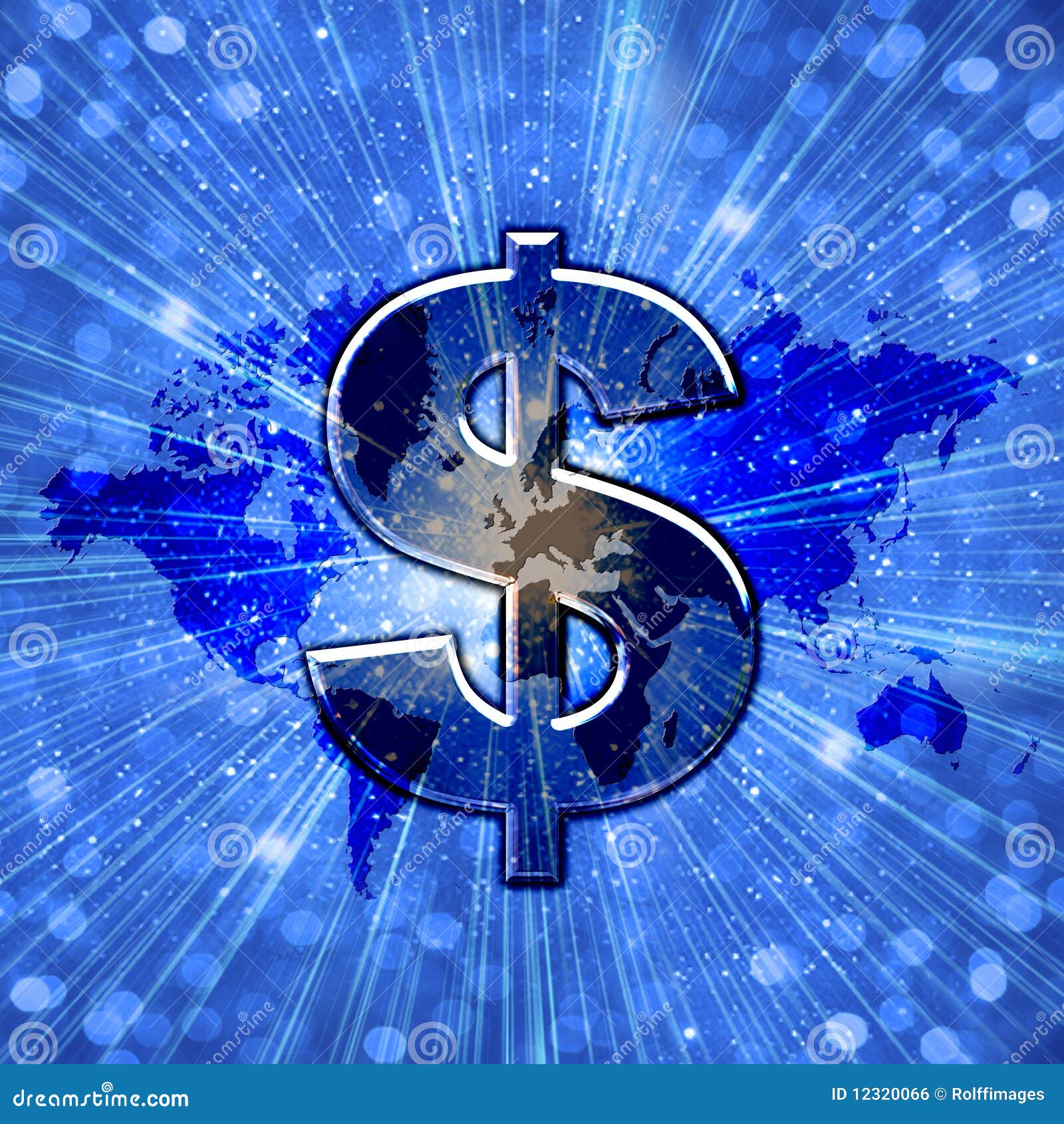 Dólar do mundo ilustração stock. Ilustração de rico, dinheiro - 12320066