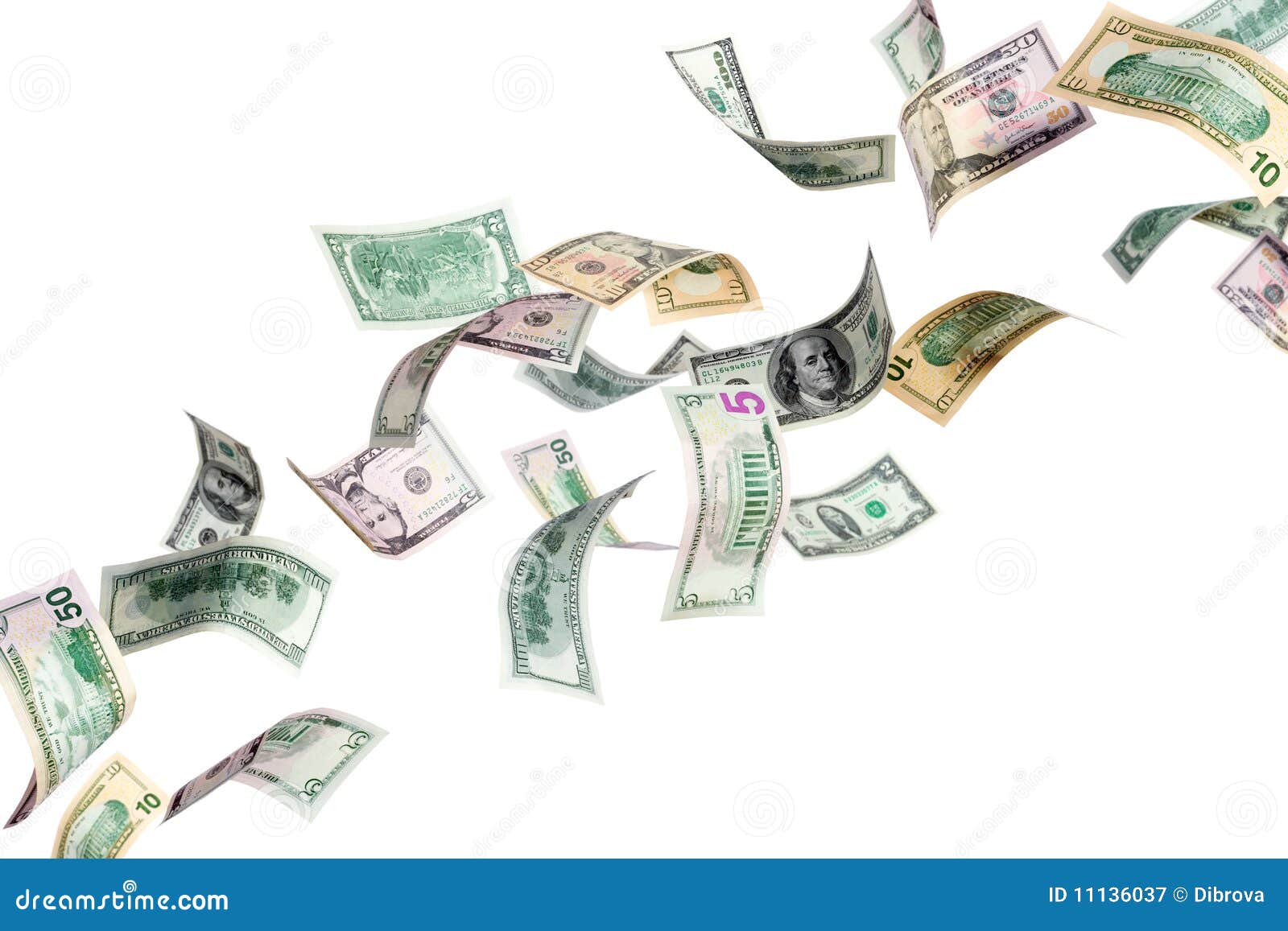 Dólares del vuelo imagen de archivo. Imagen de ideas - 11136037