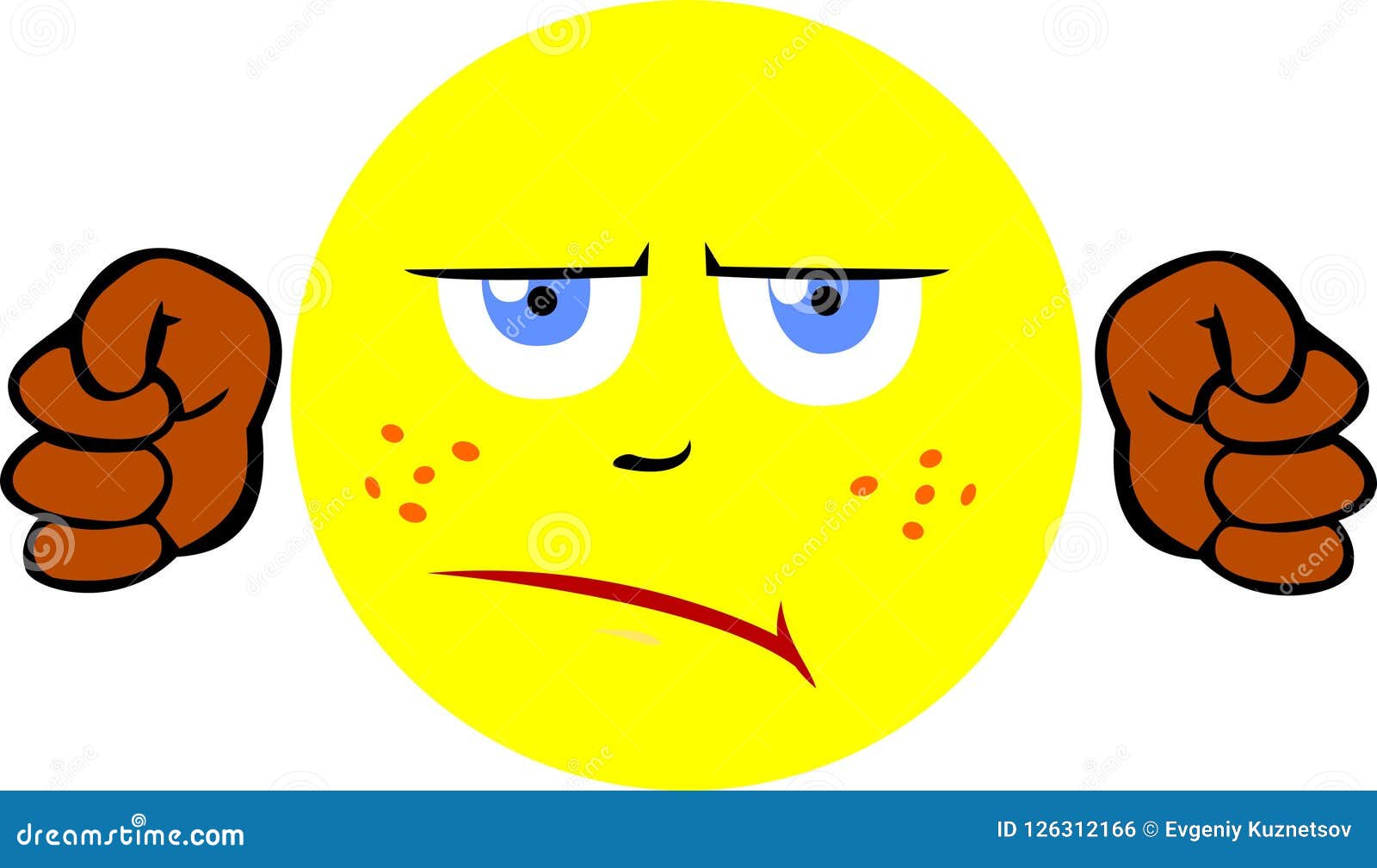 Düsterer Forever Der Ganzer Unbefriedigte Smiley Vektor Abbildung ...