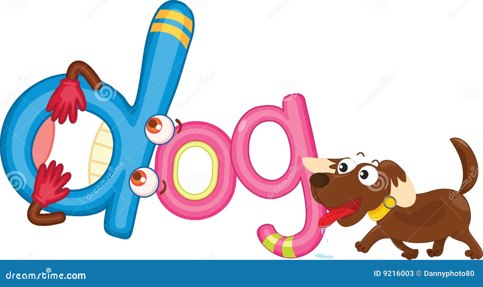 D for dog 库存例证. 插画 包括有 五颜六色, 草图, 空白, 教育, 图象, 写道, 查出, 信函 - 9216003