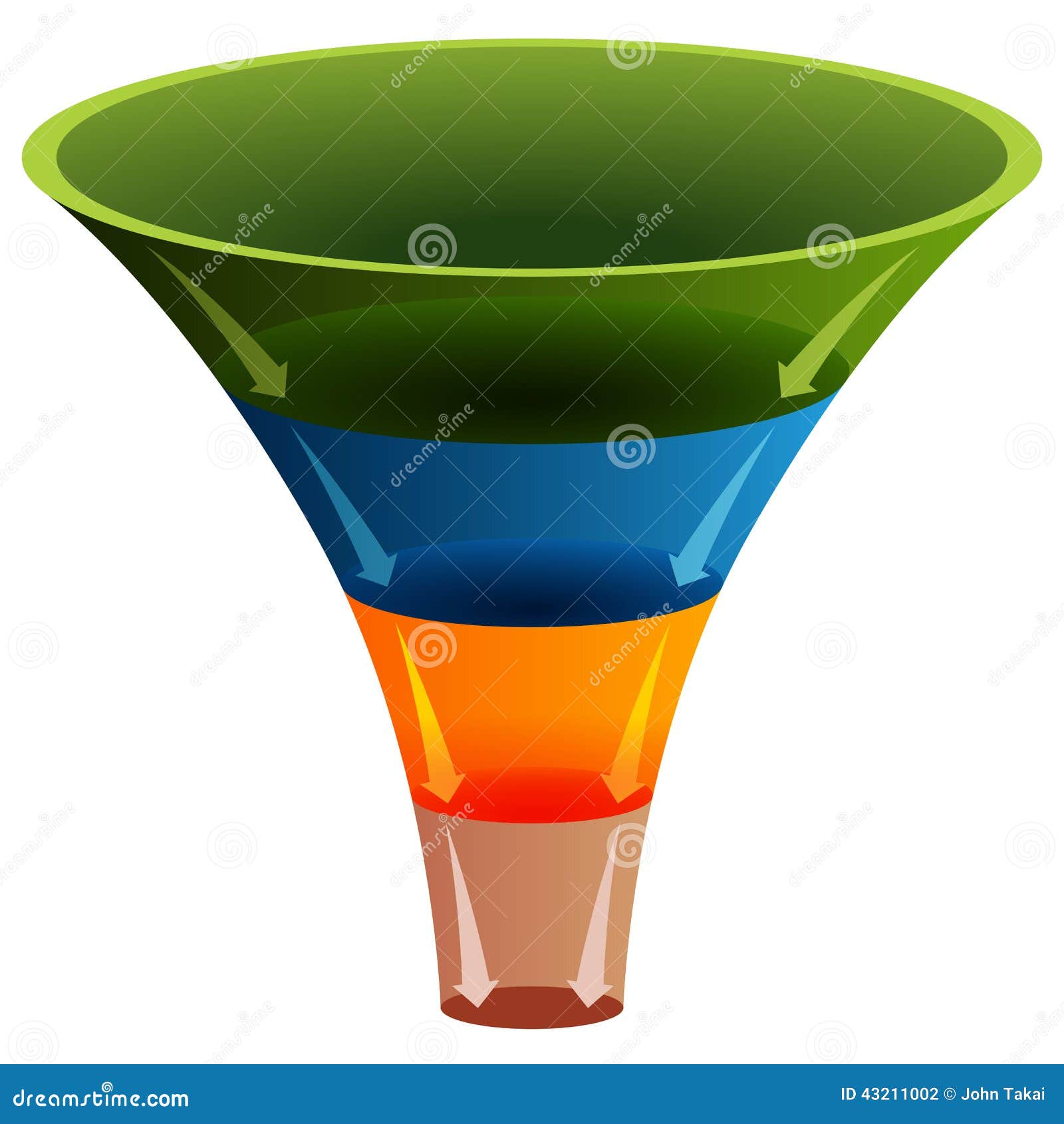 3d überlagertes Trichter-Diagramm Vektor Abbildung - Illustration von ...