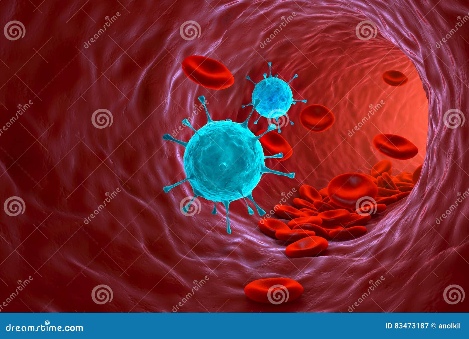 3d übertragen Illustration Von Menschlichen Blutzellen Stock Abbildung ...