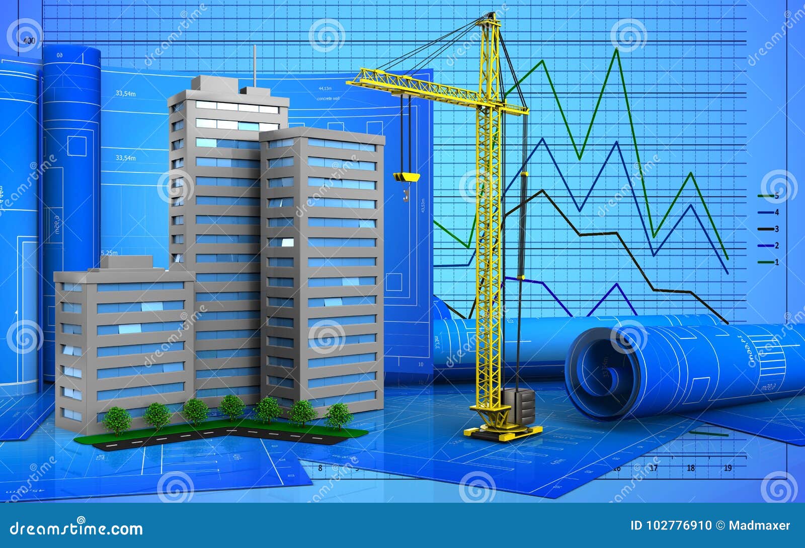 3d stock de ilustración. Ilustración de ingeniero, modelos - 102776910