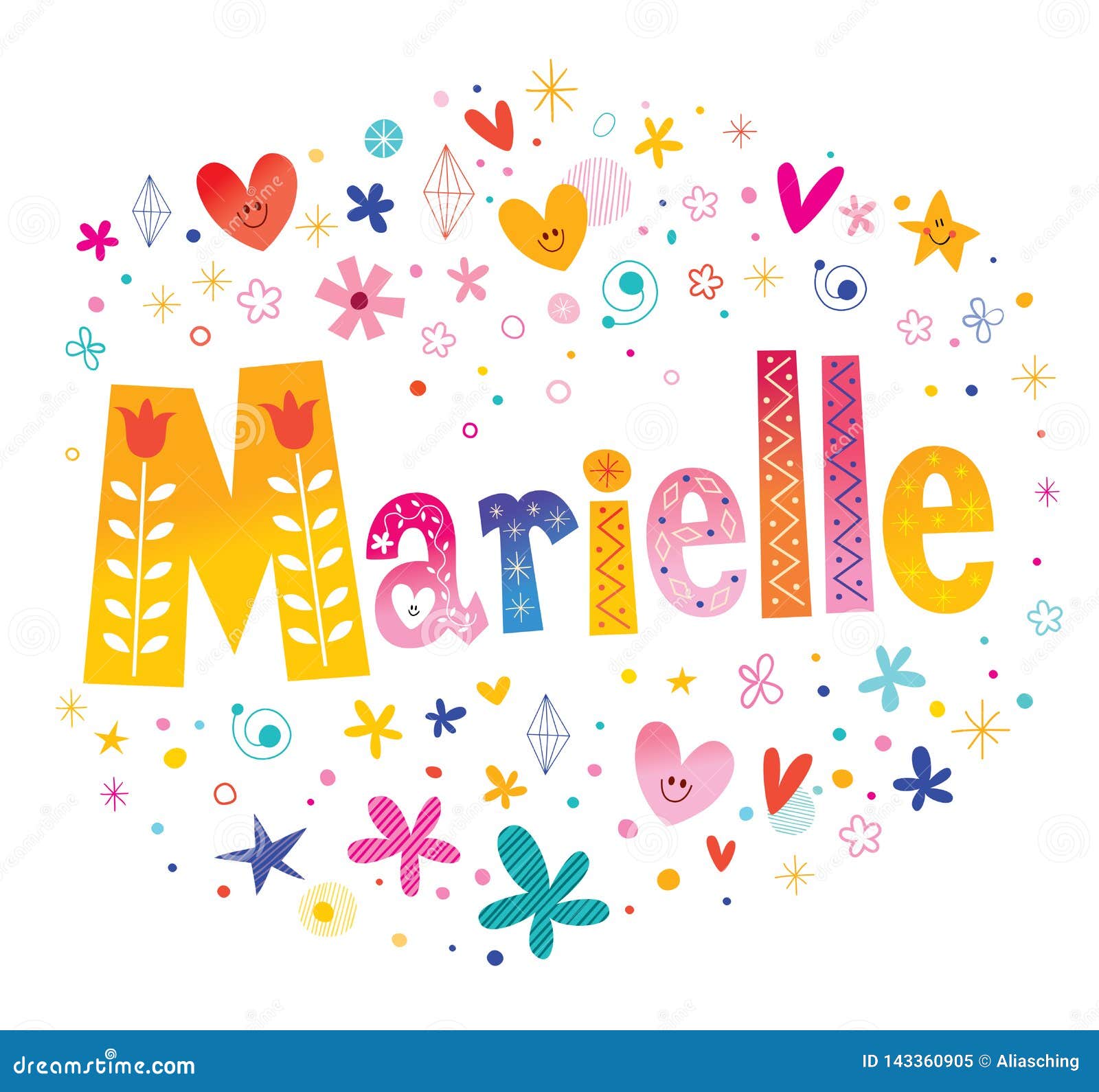 The Female Name Is Emma. Background With The Female Name Emma. A ...