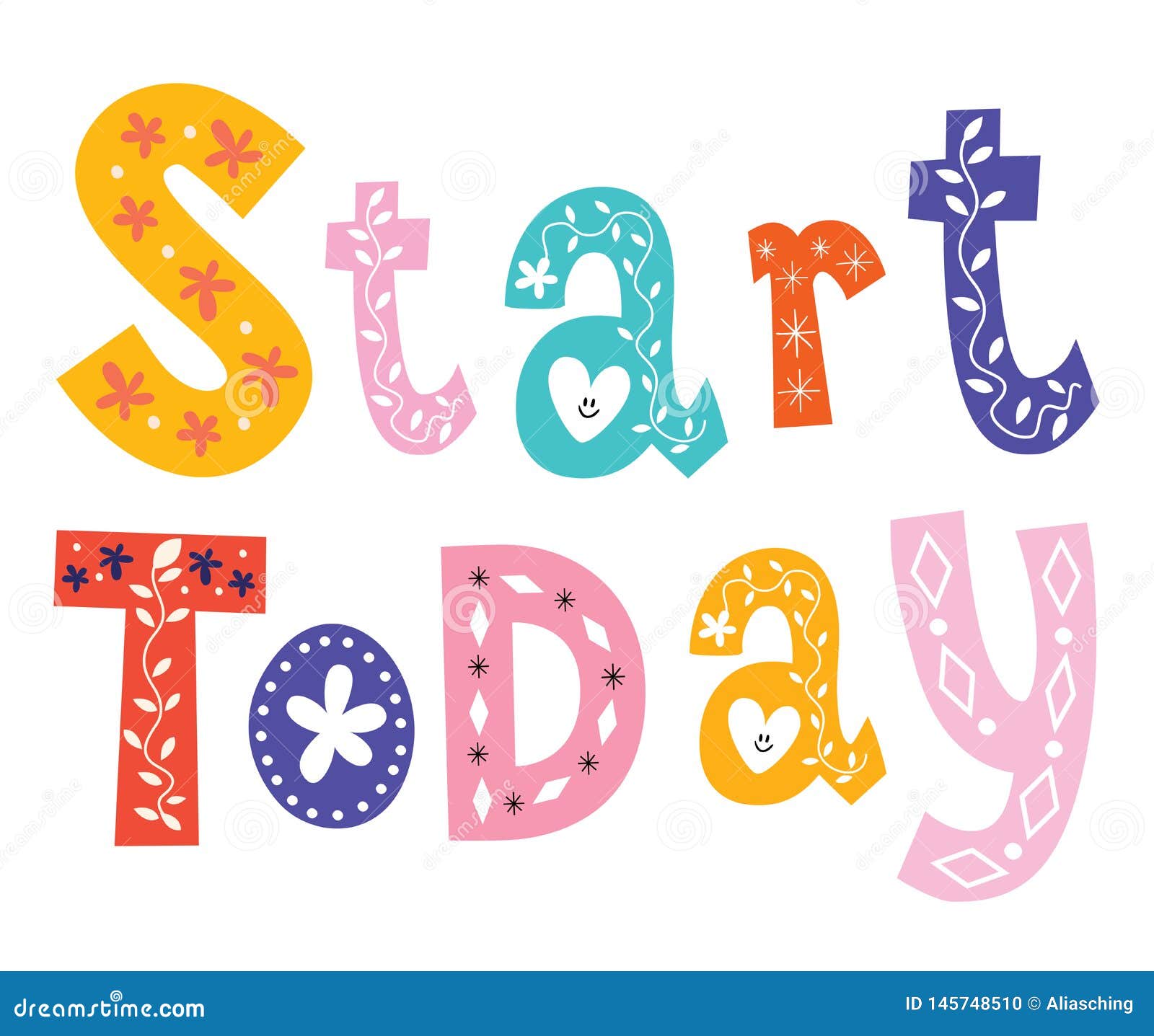 Start today stock vector. Illustration of initiate, note - 145748510