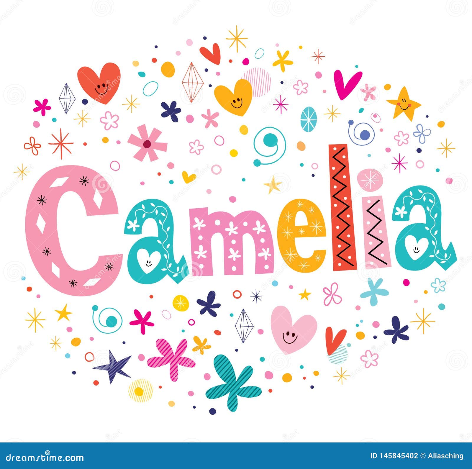 Girls Name 1 Cartoon Vector | CartoonDealer.com #60820777