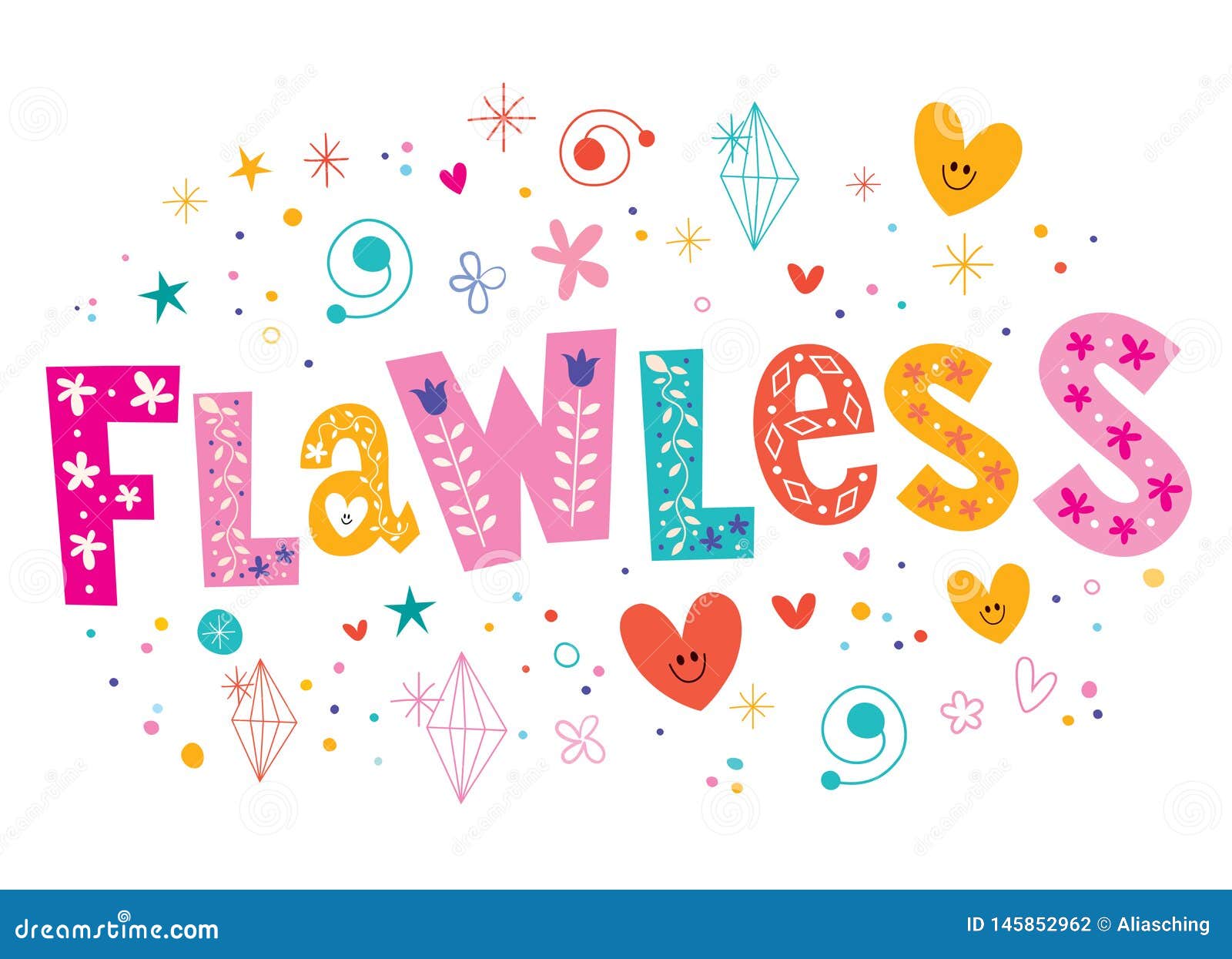 Flawless Decorative Lettering Stock Vector - Illustration of flawless ...