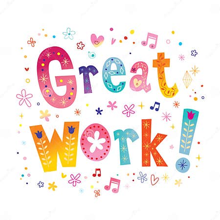 Great work message stock vector. Illustration of great - 164559606