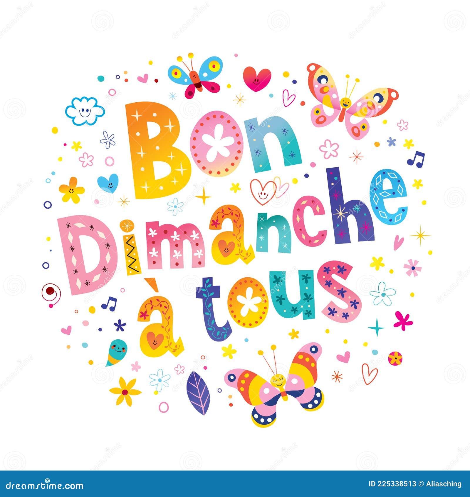 Good Bye In French Language. Hand Drawn Lettering Background. Ink ...