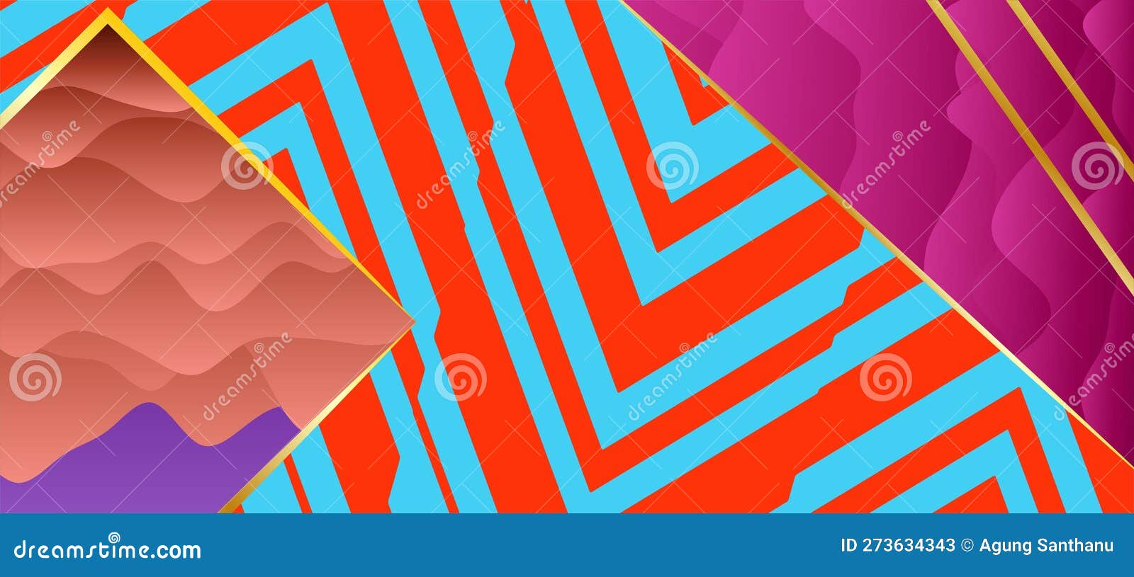 Abstract Collage with Stripes Background Texture and Colorful ...