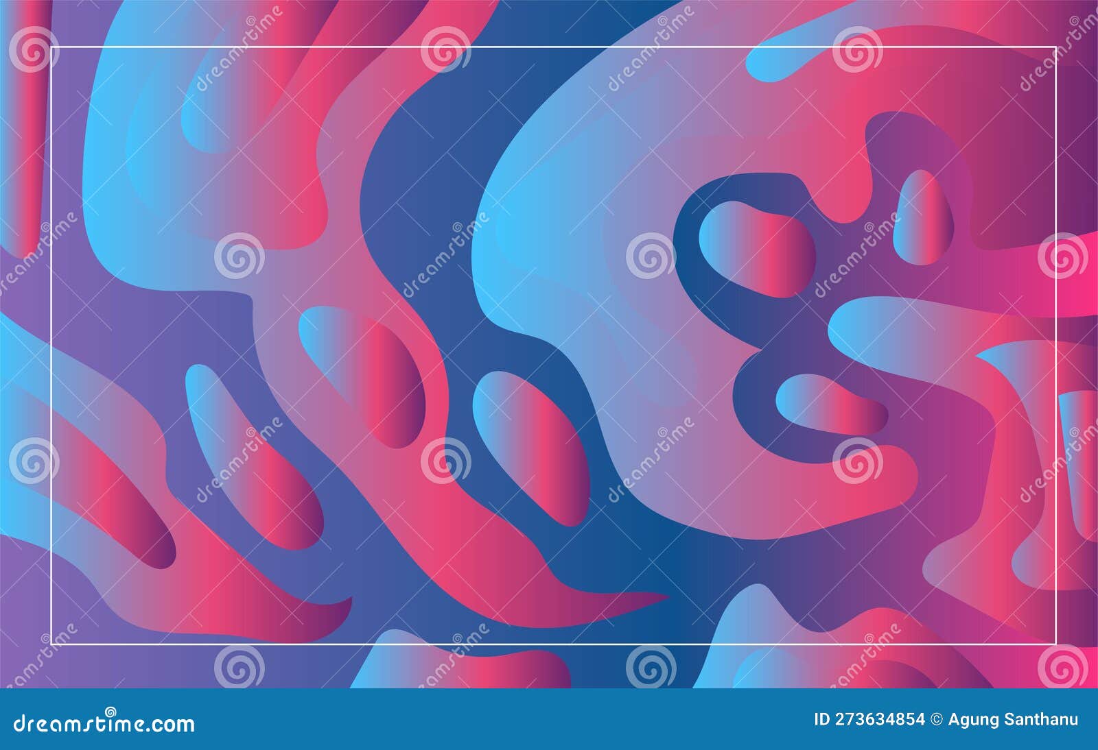Abstract Background with Gradient Colored Curvy Blob Shapes. Stock ...