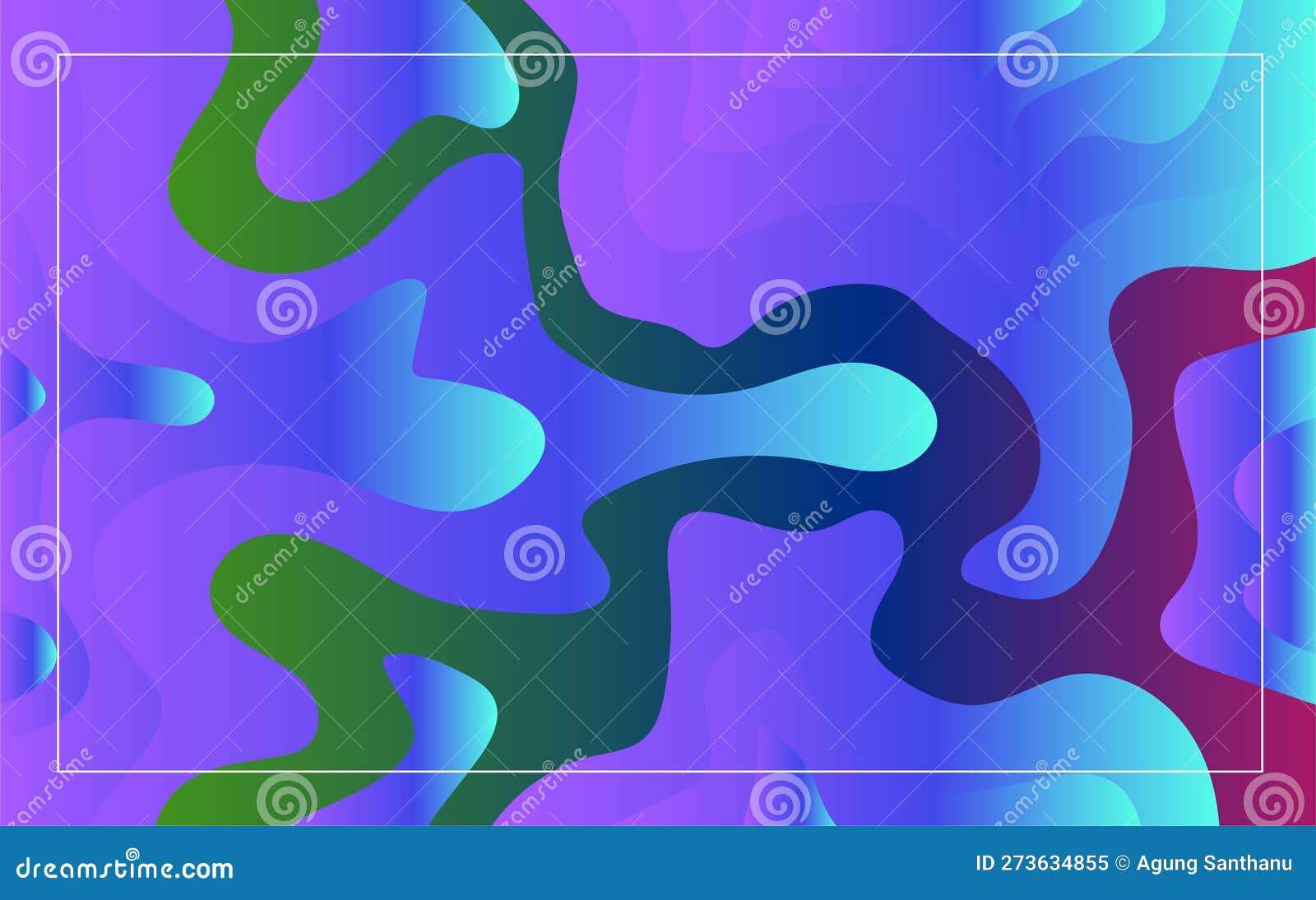 Abstract Background with Gradient Colored Curvy Blob Shapes. Stock ...