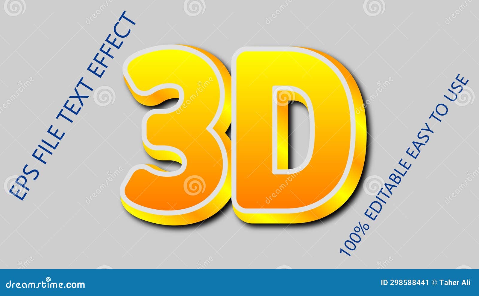 3D Text Effect Jpeg File Digital Download Stock Illustration ...