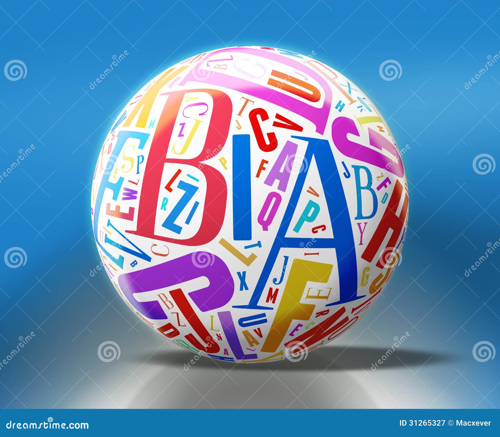 3D ABC Globe stock illustration. Illustration of drawing - 31265327