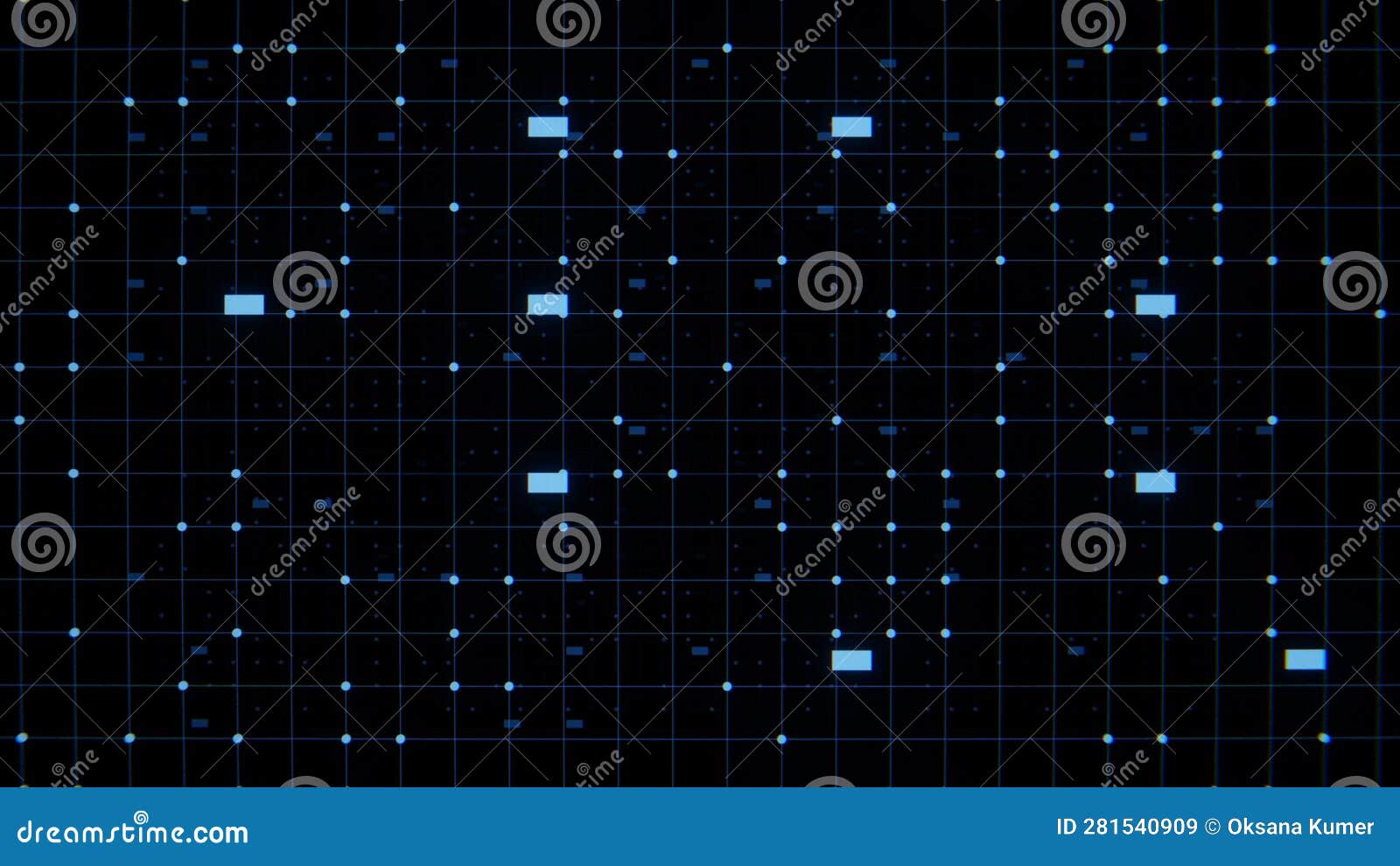 3d Abstract Animation Background with Neon Grid and Dots. Seamless Loop ...