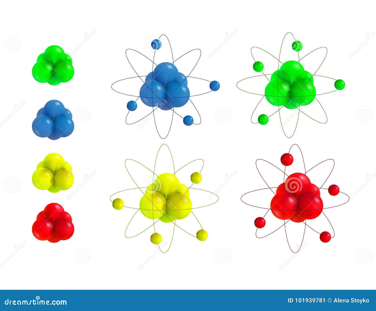 3d Abstract Atom Structure. Stock Vector - Illustration of model ...