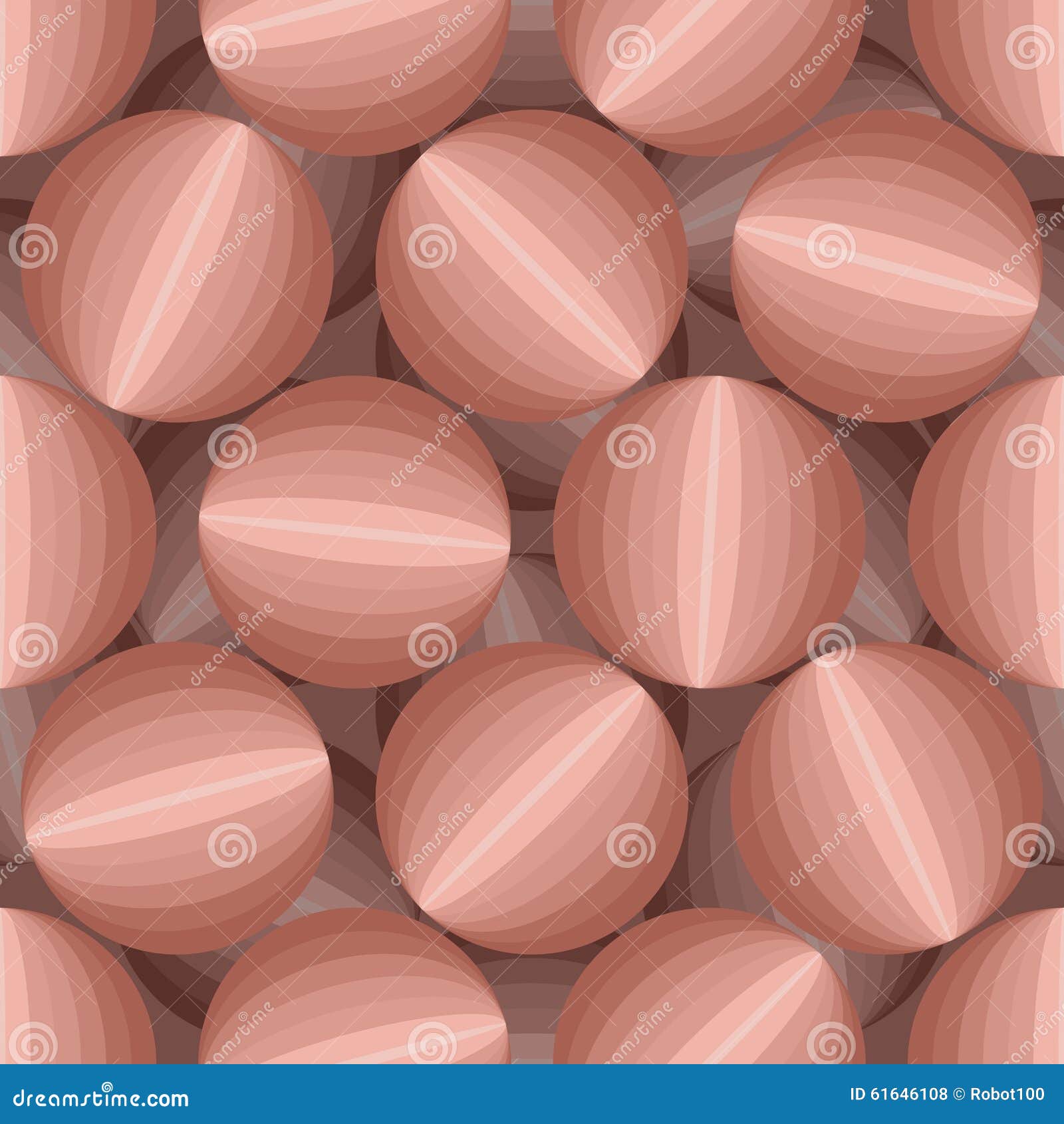 3D Abstract Background of Balls. Seamless Pattern from Round Obj Stock ...