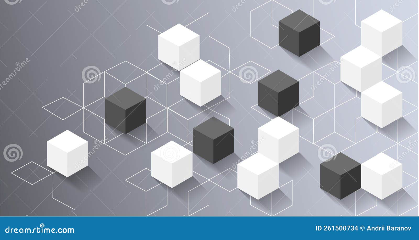 3D Abstract Background with Cubes. Volumetric Abstract Background ...