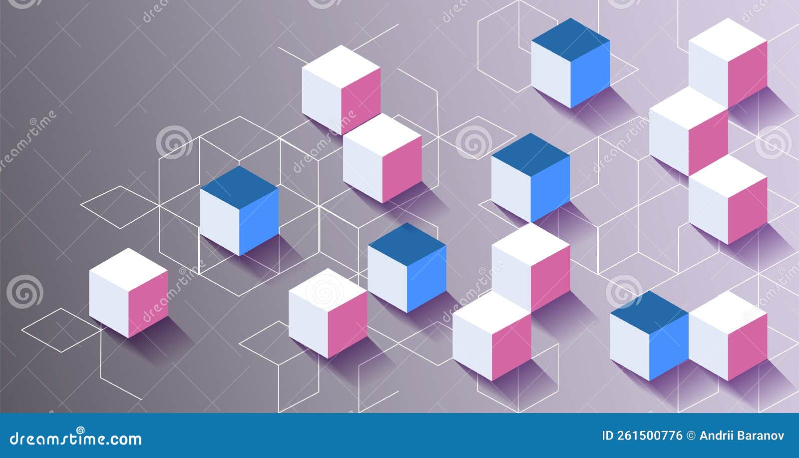 3D Abstract Background with Cubes. Volumetric Abstract Background ...