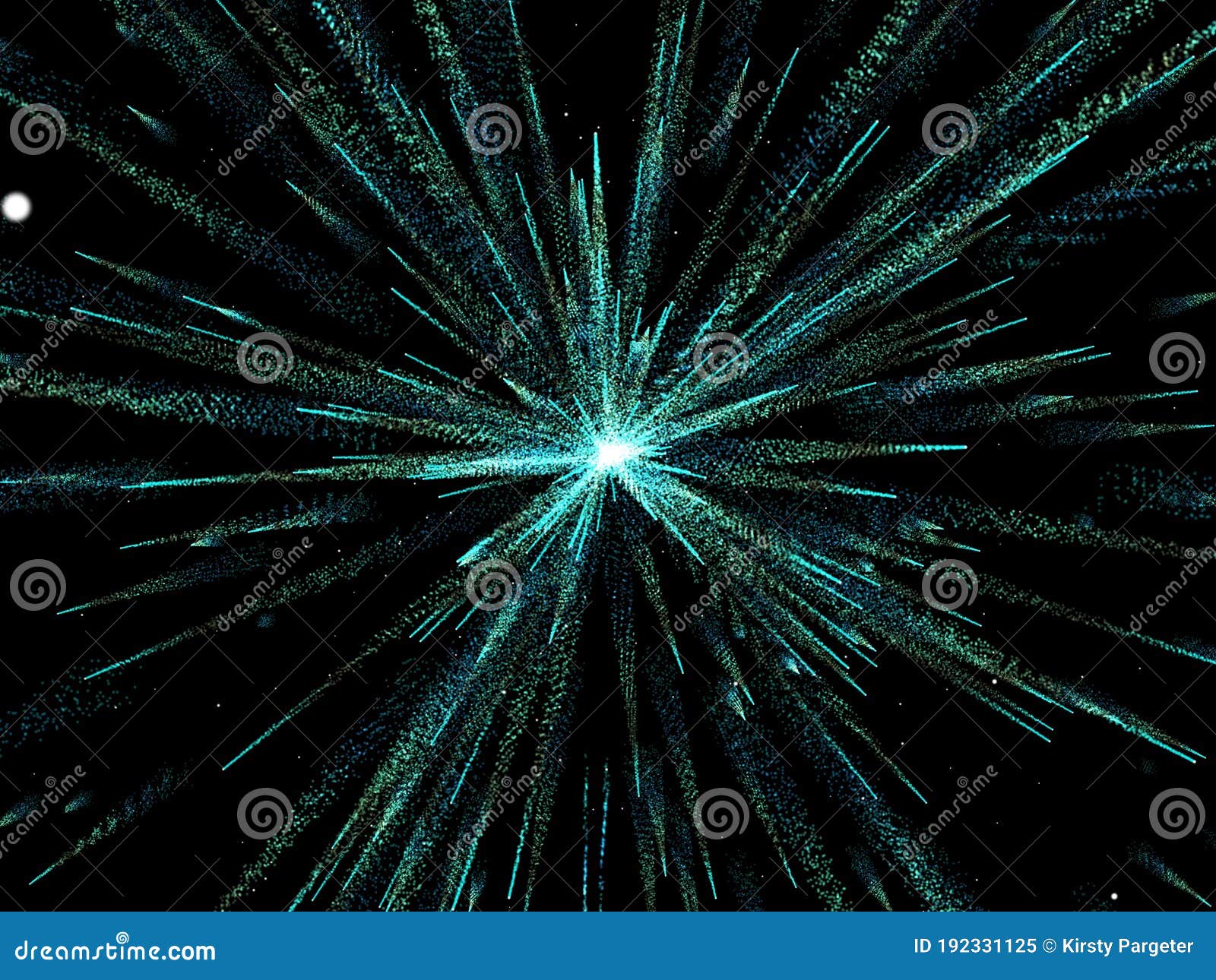 3D Abstract Background with Exploding Particles Stock Illustration ...