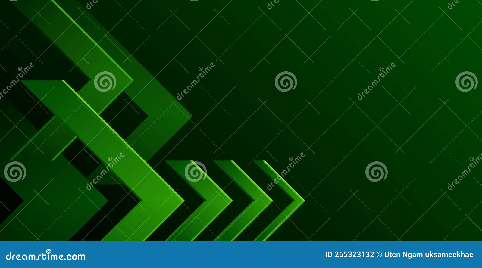 3D Abstract Background Green Arrowhead Right Triangle Stock Vector ...
