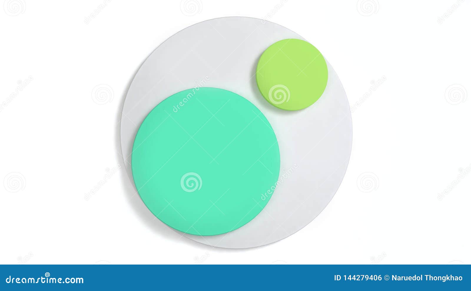 3d Abstract Background Green White Circle Minimal 3d Render Stock ...