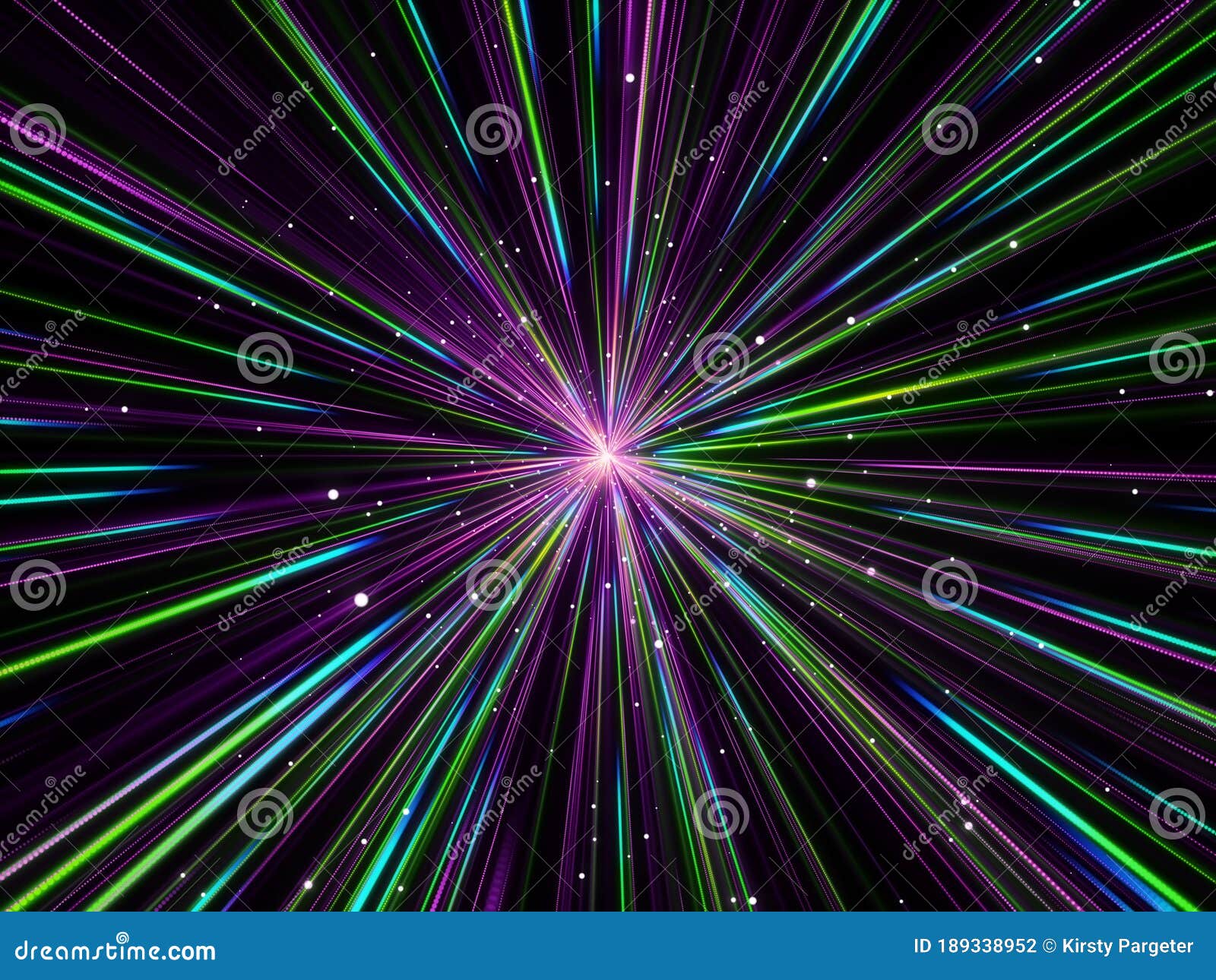 3D Abstract Background with Hyperspace Zoom Effect Stock Illustration ...