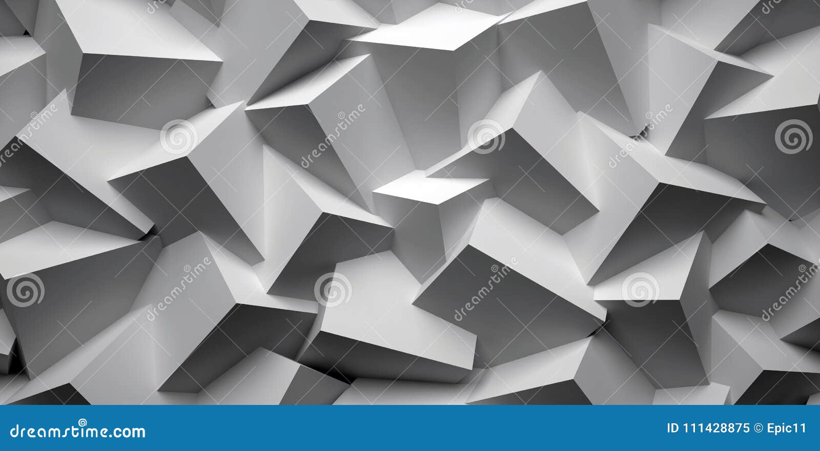 3D Abstract Background. Illustration of Geometric Stones Stock ...