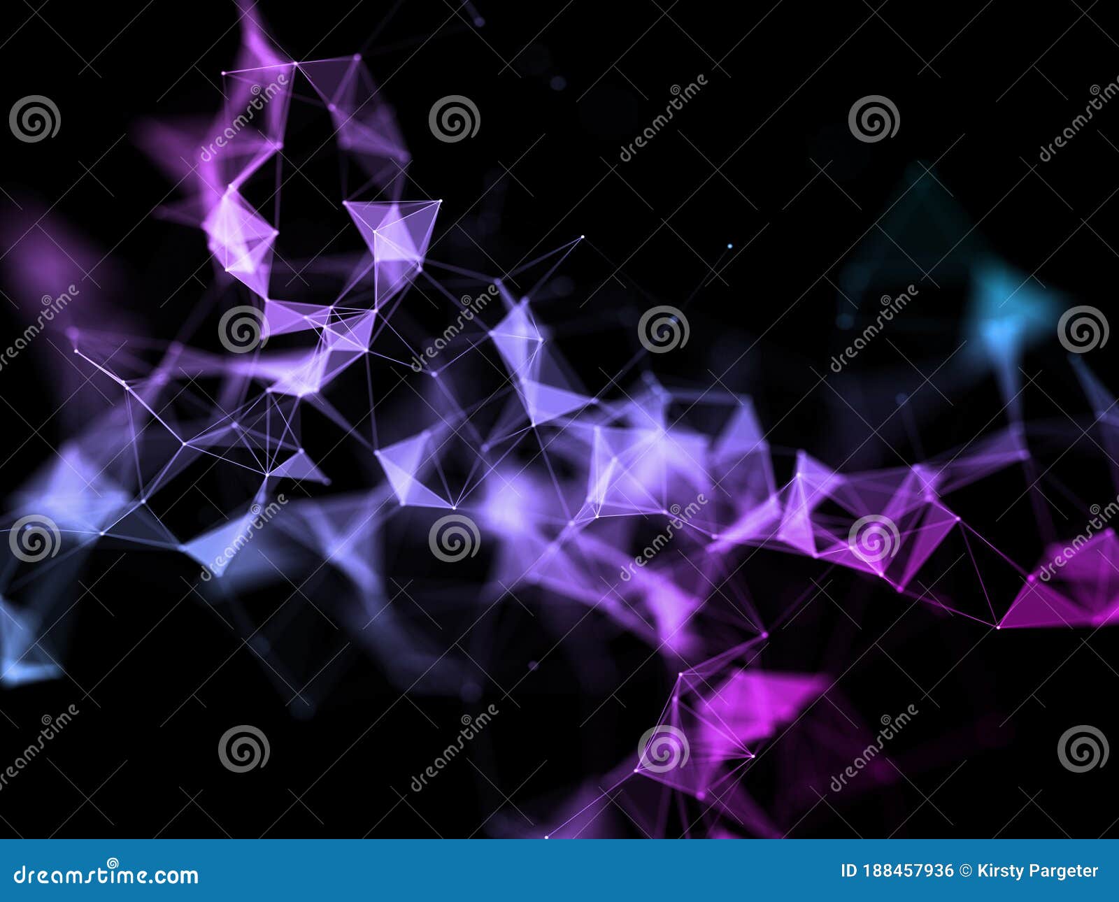 3D Abstract Background with a Low Poly Plexus Design Stock Illustration ...