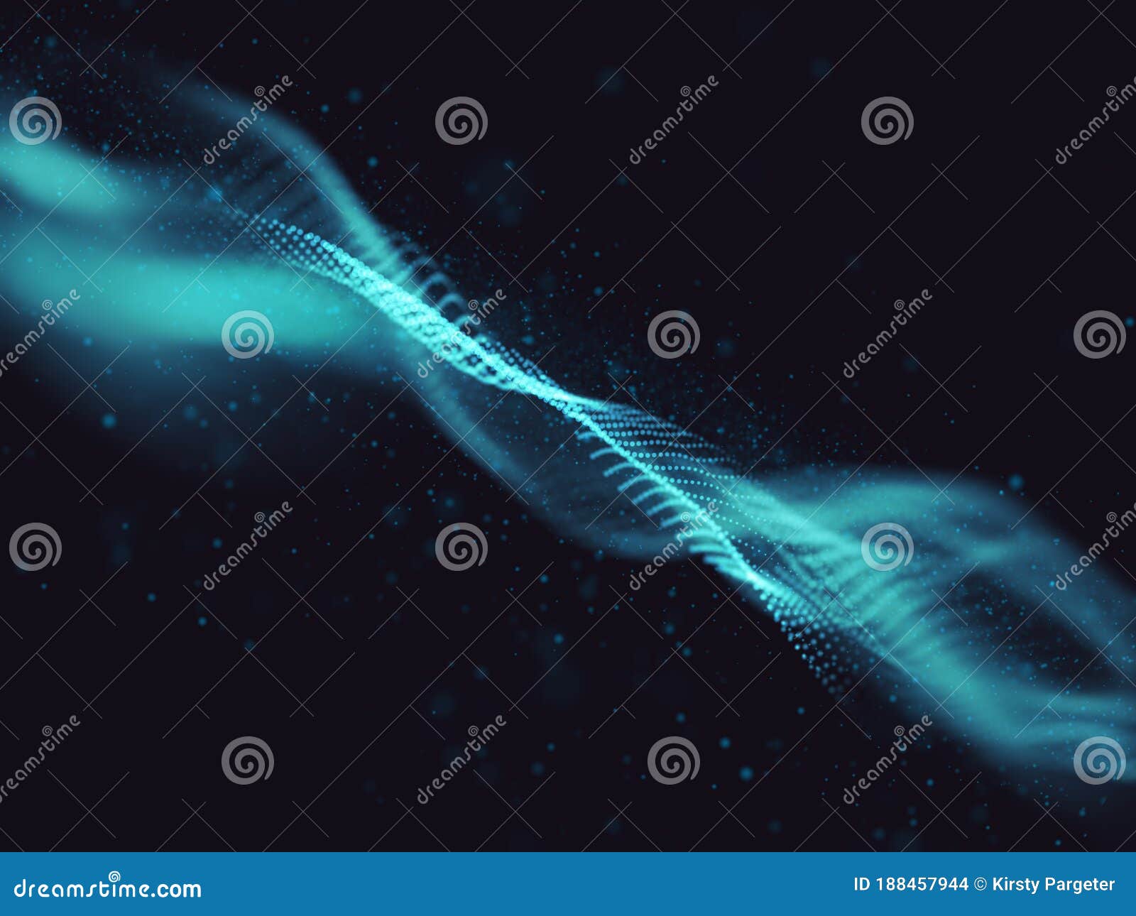 3D Abstract Background with Modern Cyber Dots Design Stock Illustration ...
