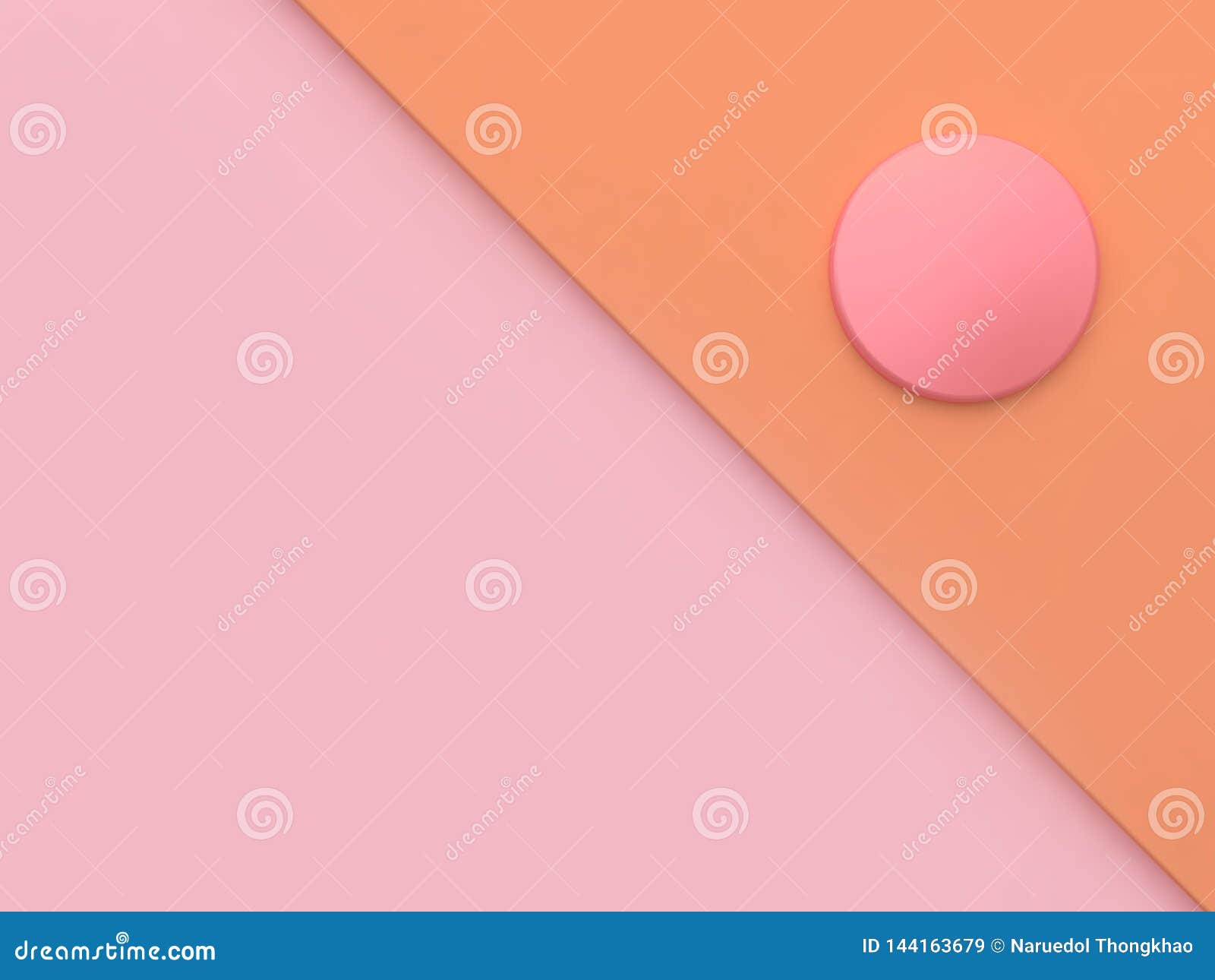 3d Abstract Background Pink-orange Corner Circle Minimal Background 3d ...