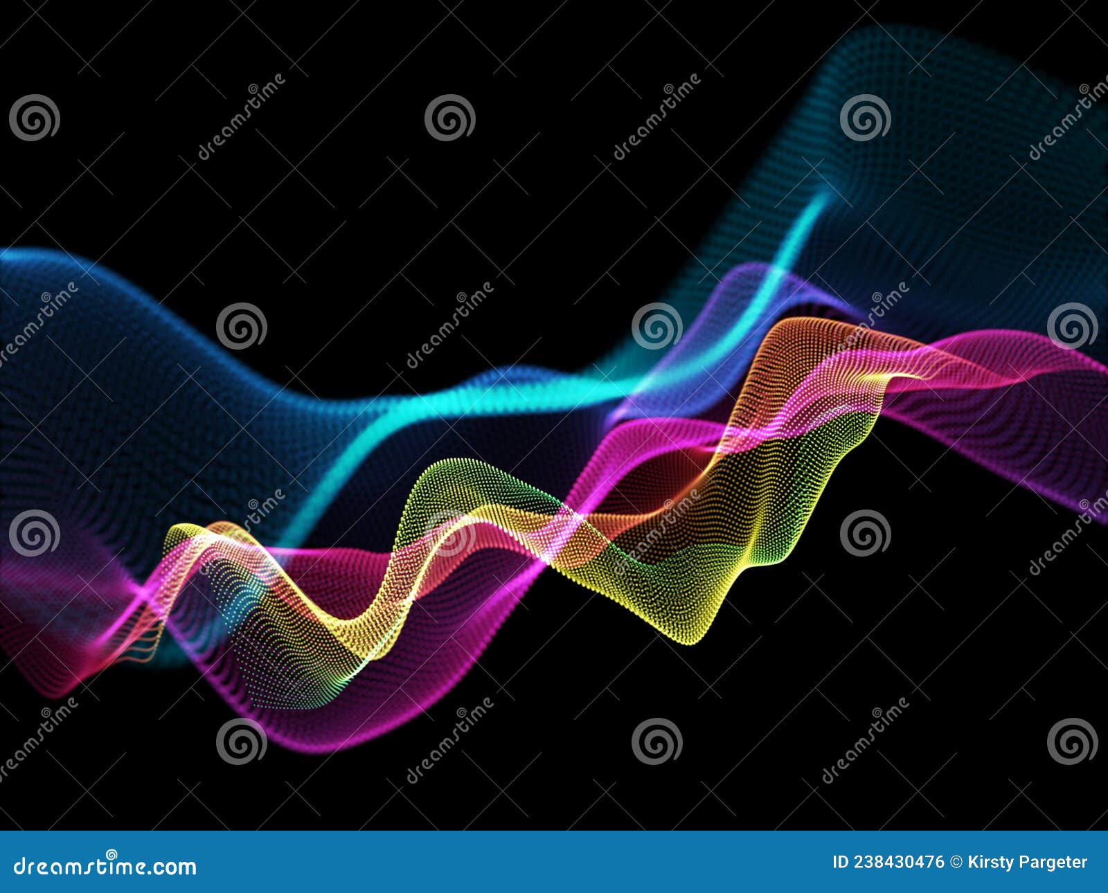3D Abstract Background with Rainbow Coloured Particles Design Stock ...