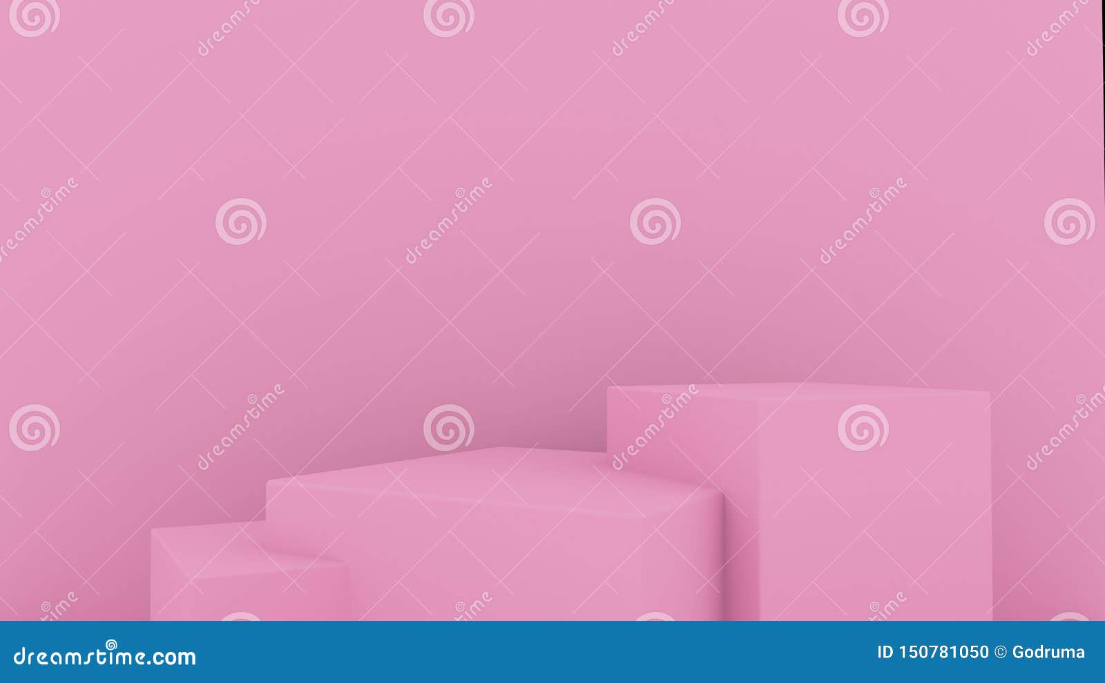 3d Abstract Background Render. Pink Platform for Product Display ...