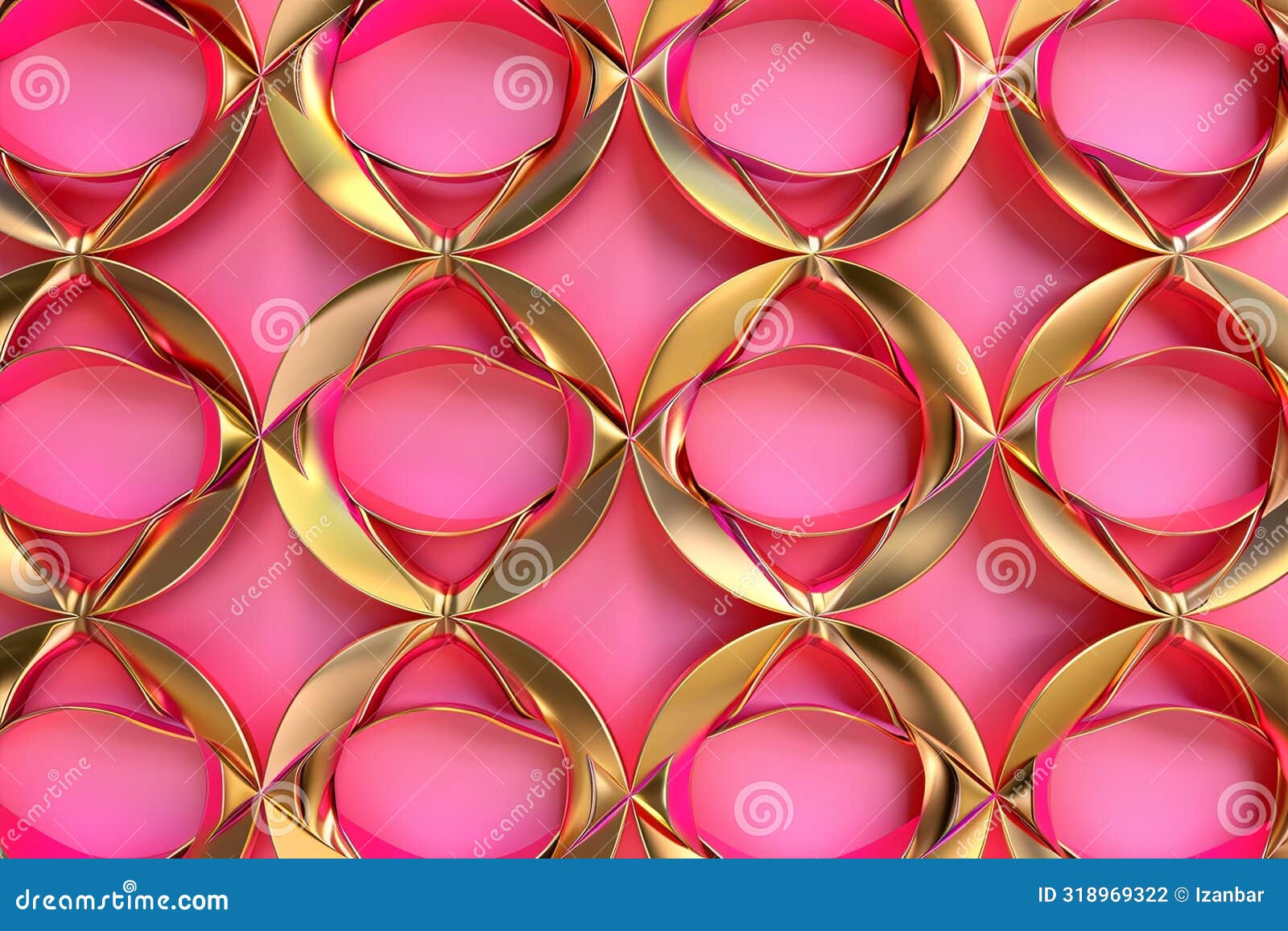 3D Abstract Background with Seamless Patterns and Wallpapers in Pink ...