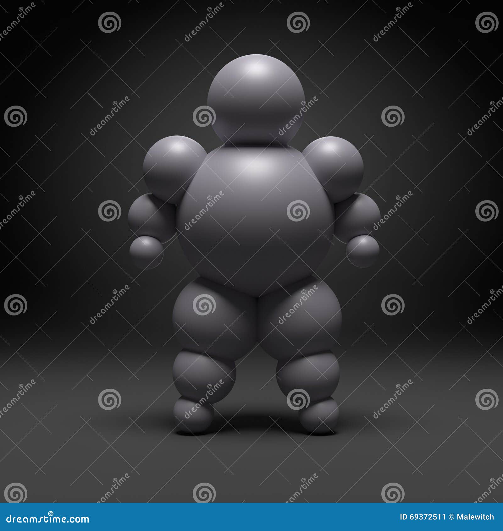 3D Abstract Ballman Character Stock Illustration - Illustration of ...