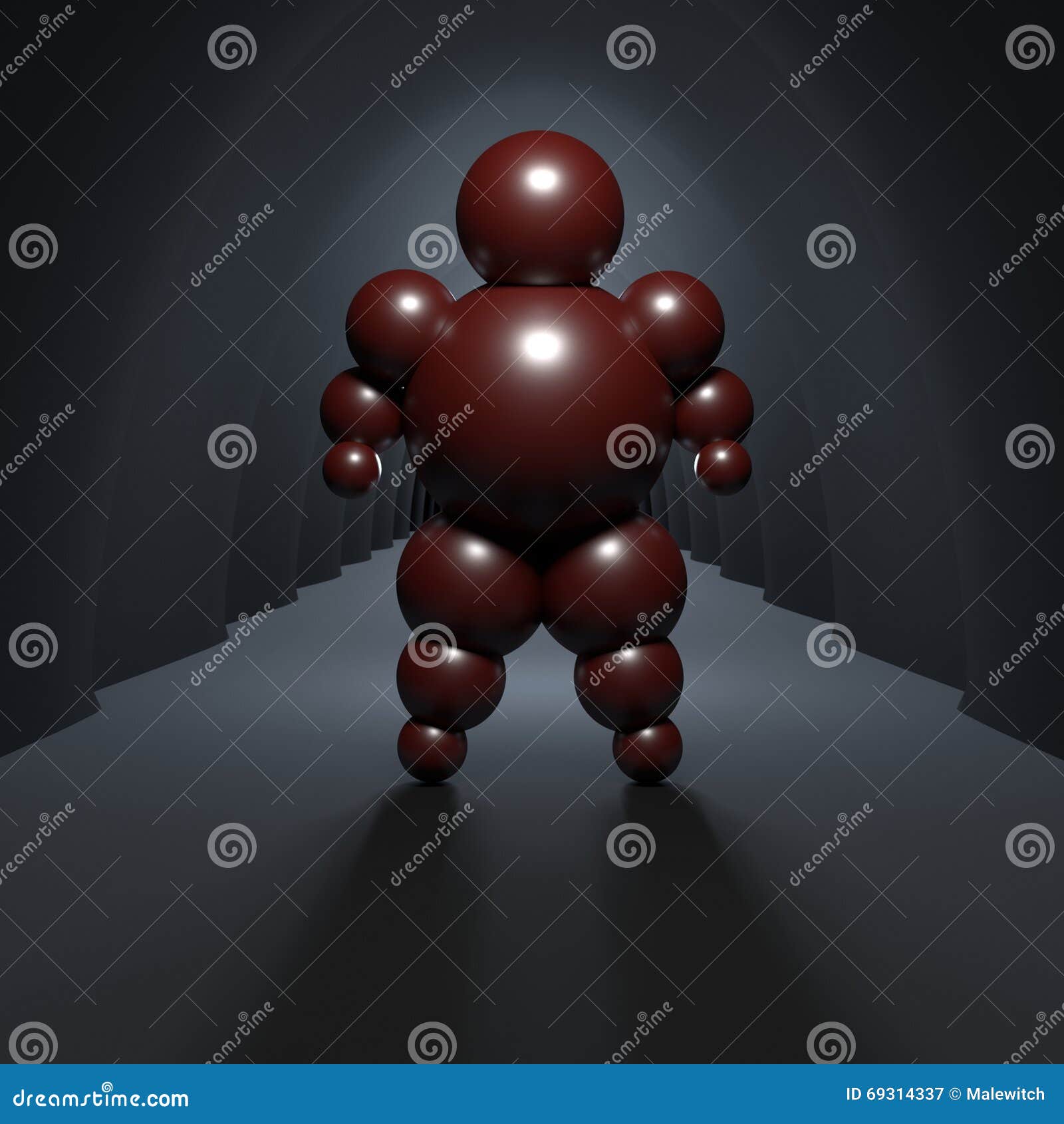 3D Abstract Ballman Character Stock Illustration - Illustration of ...
